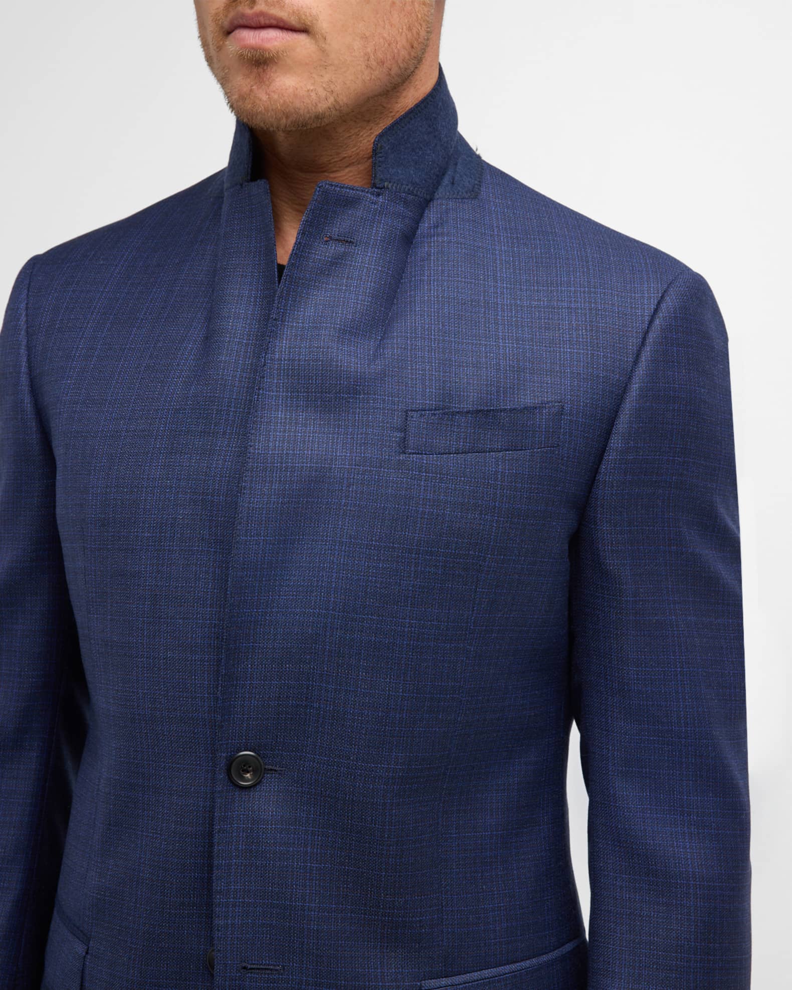 Emporio Armani Men's Crosshatch Wool Sport Coat | Neiman Marcus