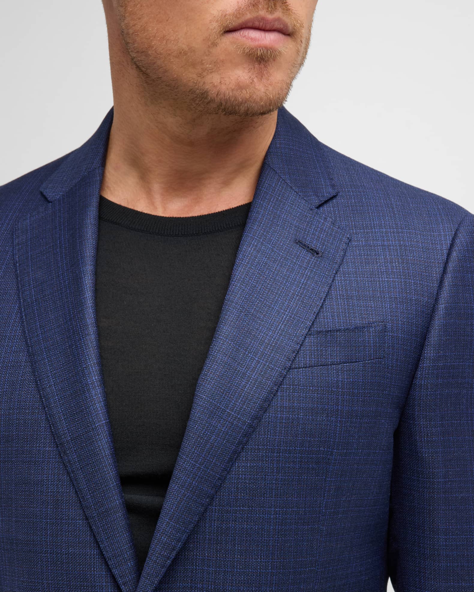 Emporio Armani Men's Crosshatch Wool Sport Coat | Neiman Marcus