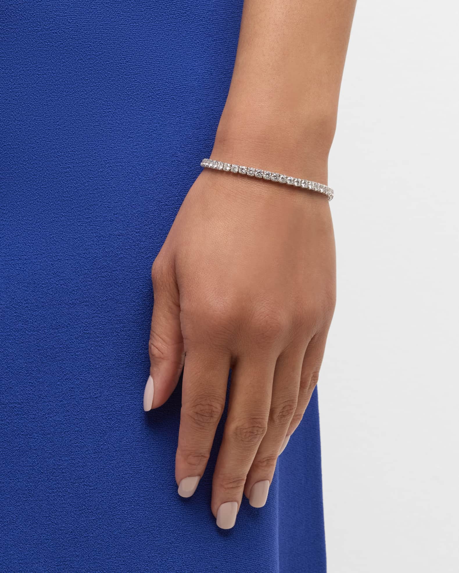 Neiman Marcus Diamonds Unisex 18K White Gold Diamond Bracelet, 8.85TCW ...