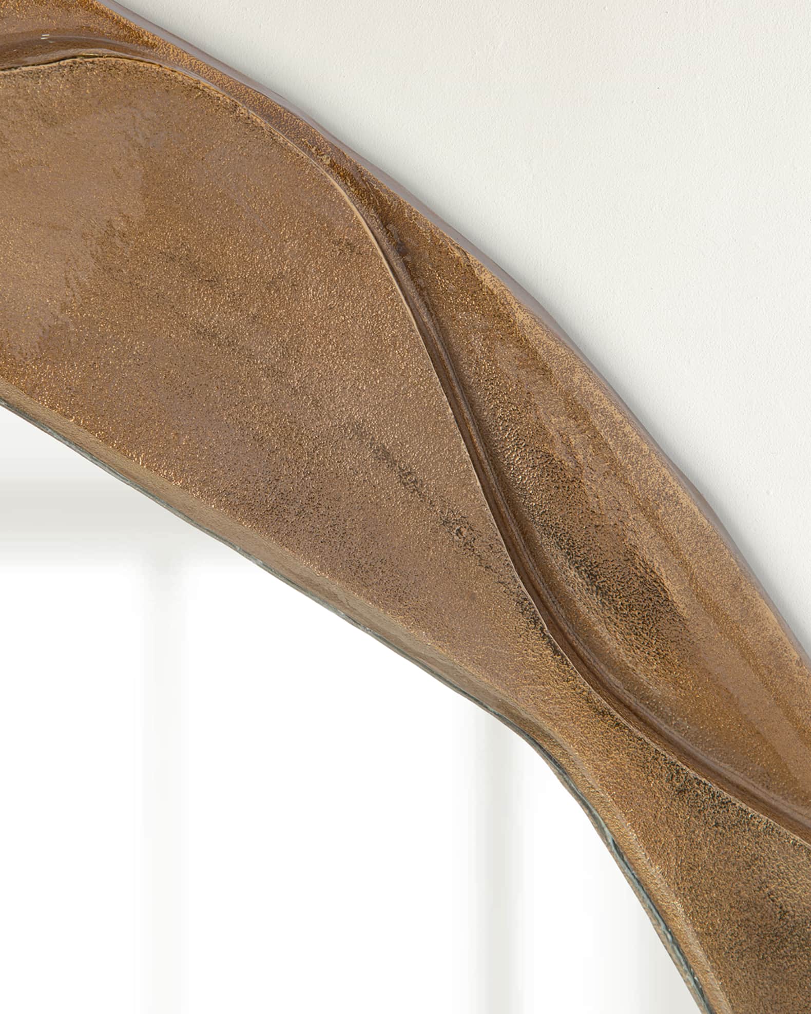 John-Richard Collection Round Ruga Golden Mirror, Large | Neiman Marcus