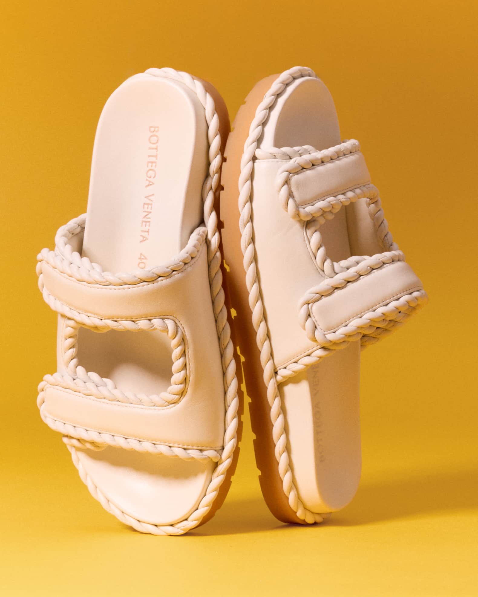 Bottega Veneta Jack Leather Braid Dual-Grip Sandals | Neiman Marcus