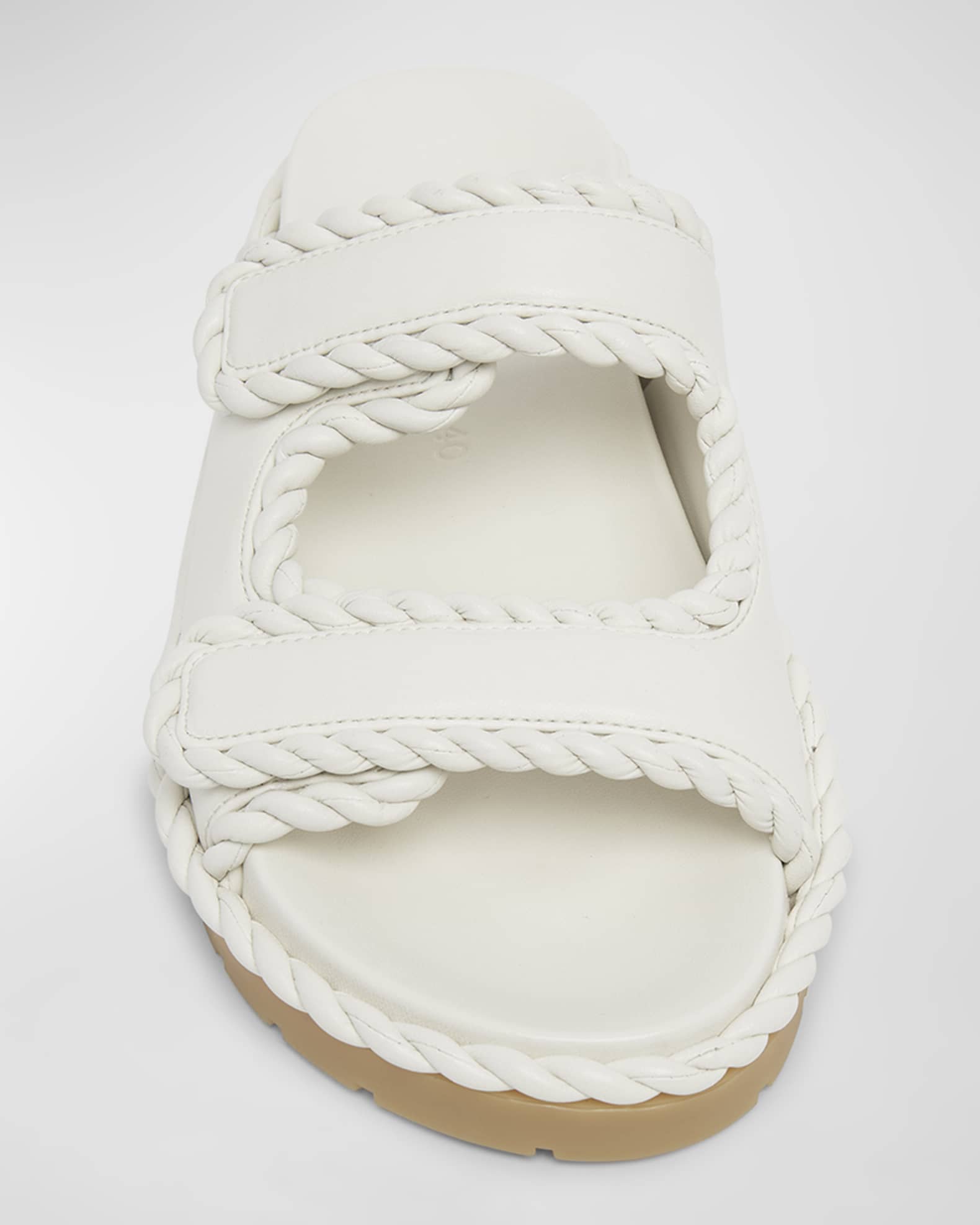 Bottega Veneta Jack Leather Braid Dual-Grip Sandals | Neiman Marcus