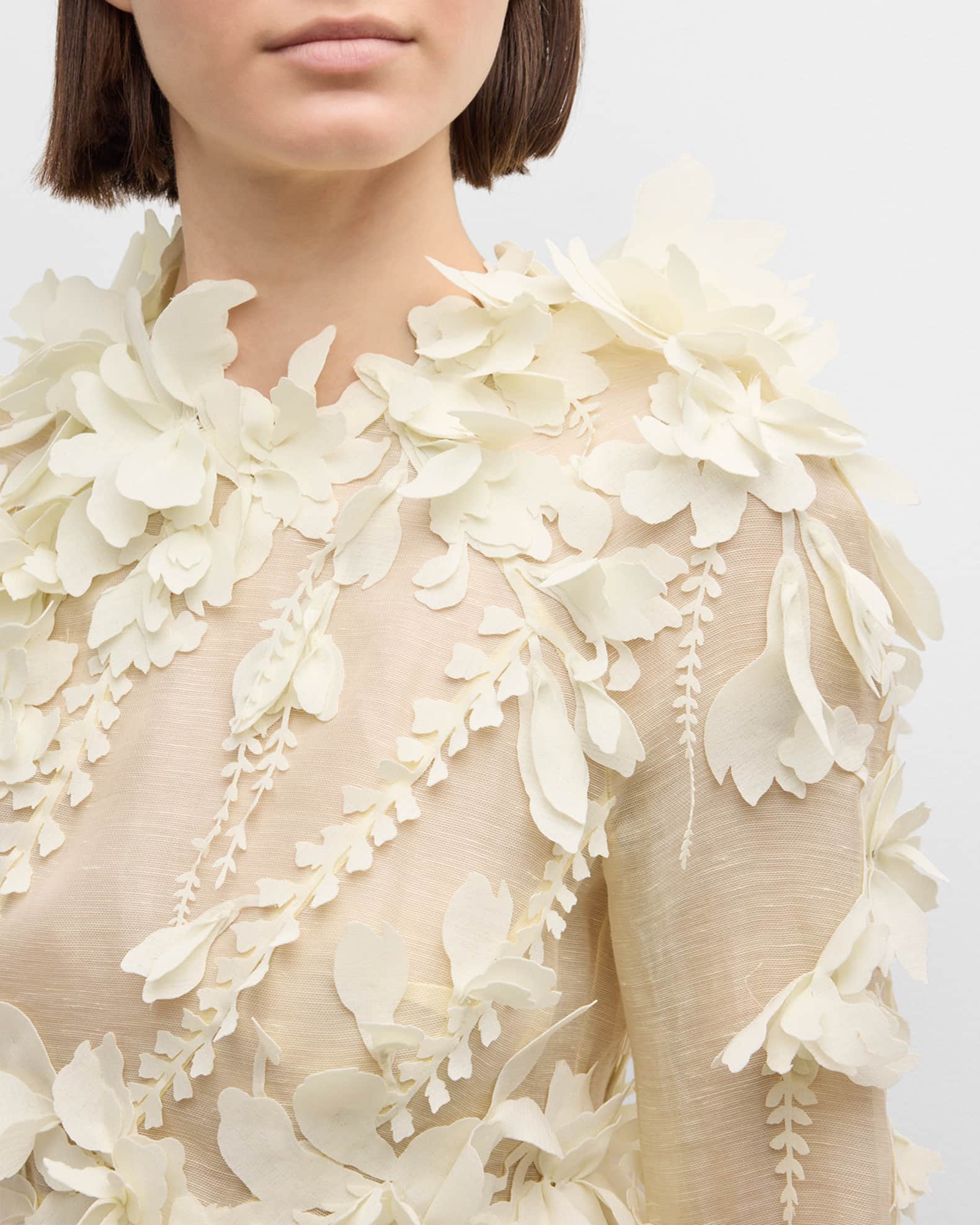 Zimmermann Harmony Lasercut Crop Top | Neiman Marcus