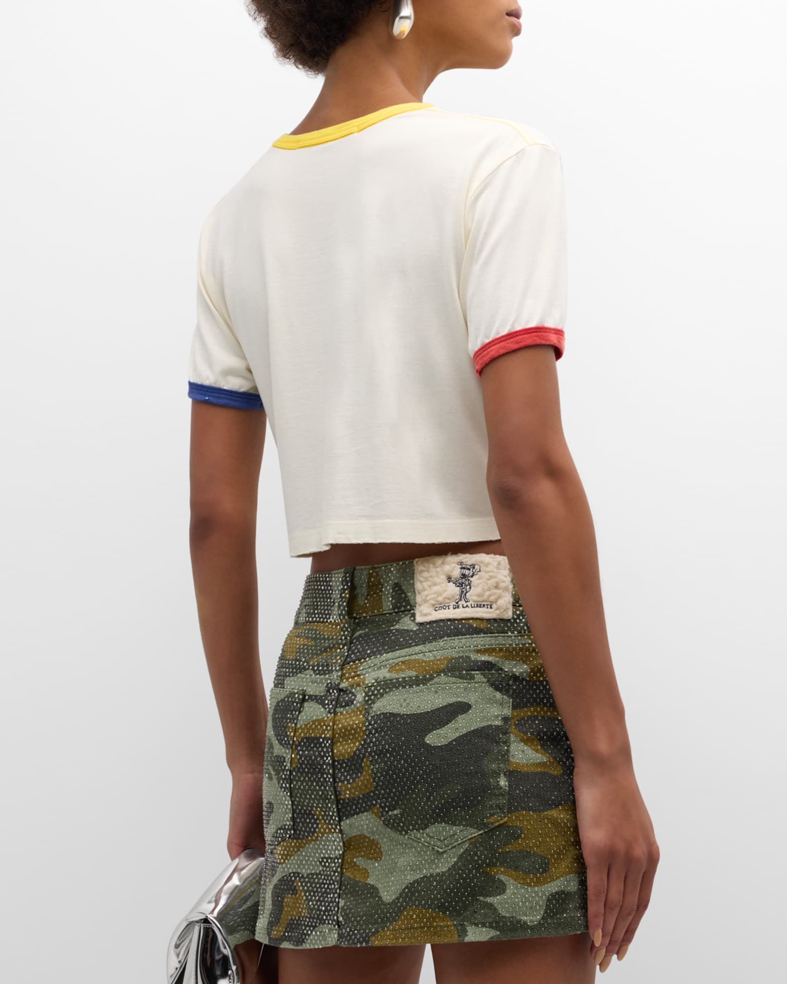 Cout De La Liberte Doutzen Flower Paris Cropped Ringer Tee | Neiman Marcus