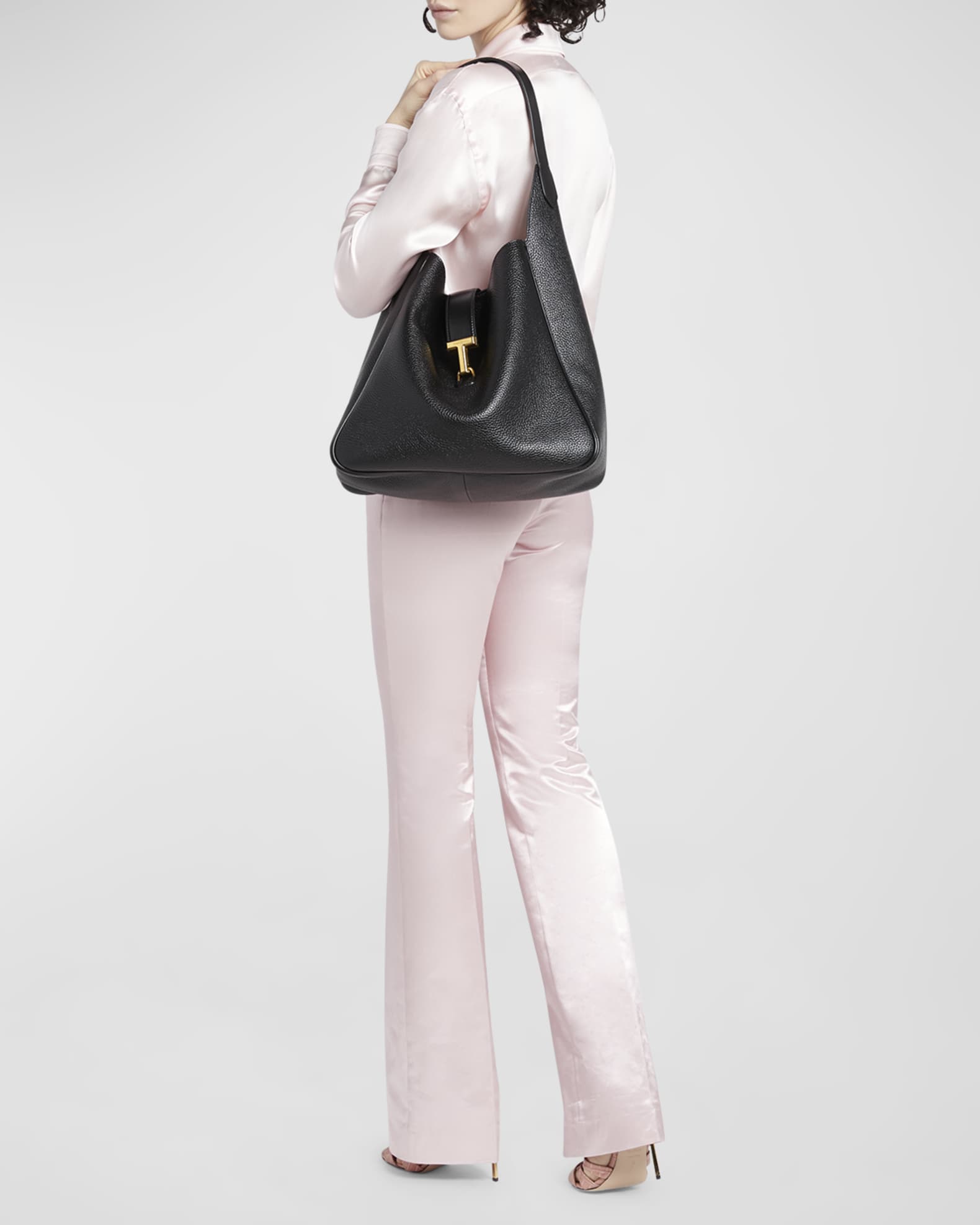 TOM FORD Monarch Medium Hobo Bag in Leather | Neiman Marcus