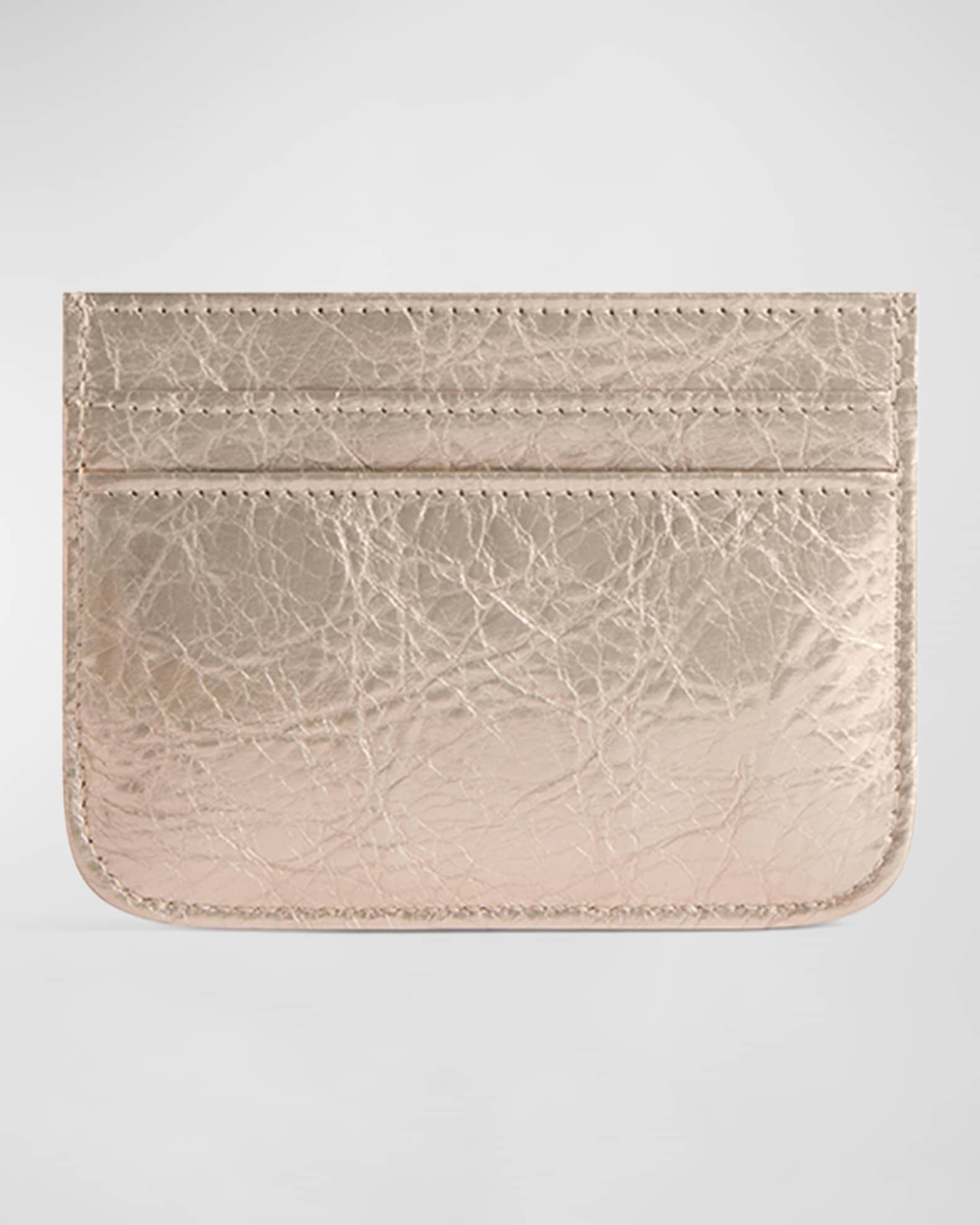 Balenciaga Monaco Metallic Card Holder | Neiman Marcus