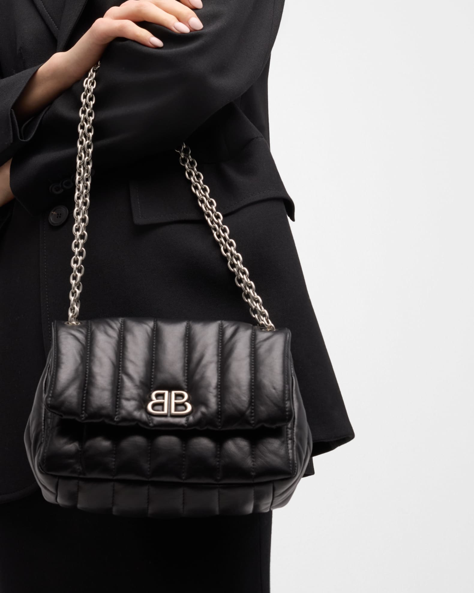 Balenciaga Monaco Mini Quilted Shoulder Bag | Neiman Marcus