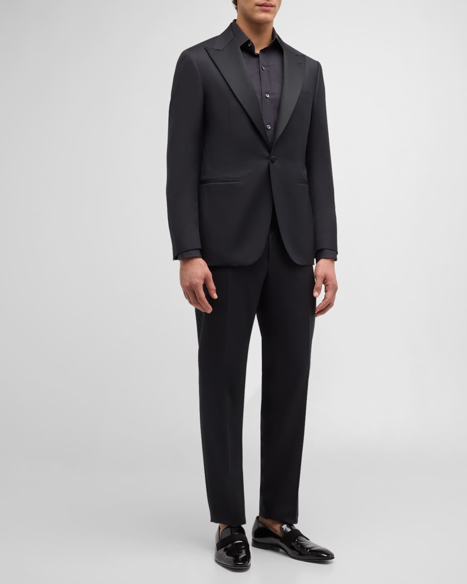 Canali Men's Wool Diamond Weave Tuxedo | Neiman Marcus