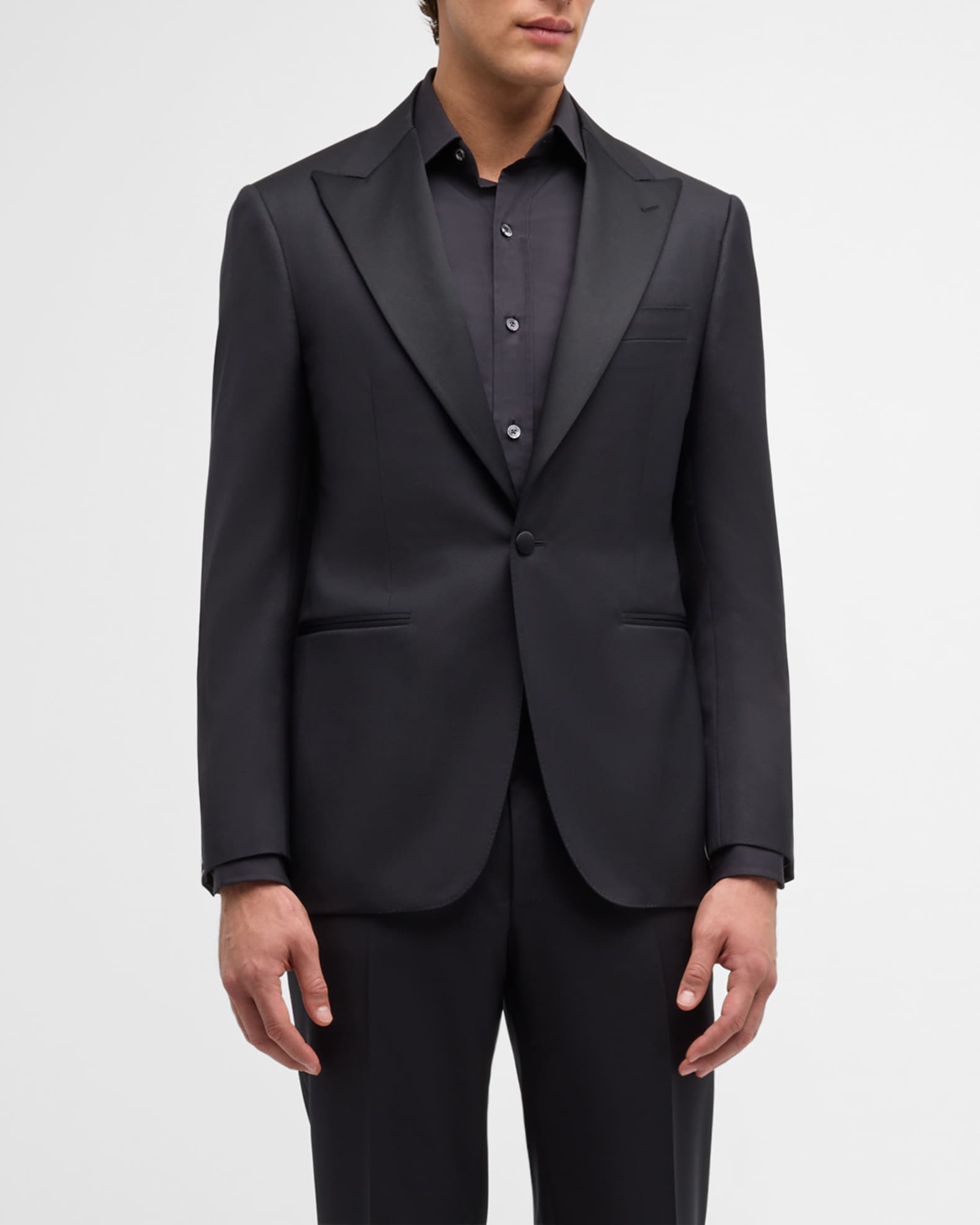 Canali Men's Wool Diamond Weave Tuxedo | Neiman Marcus