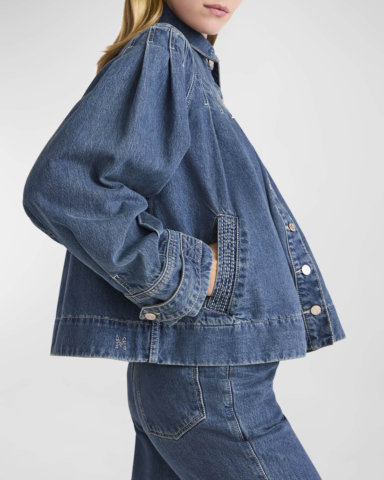 Merlette Easton Pintuck Denim Jacket | Neiman Marcus