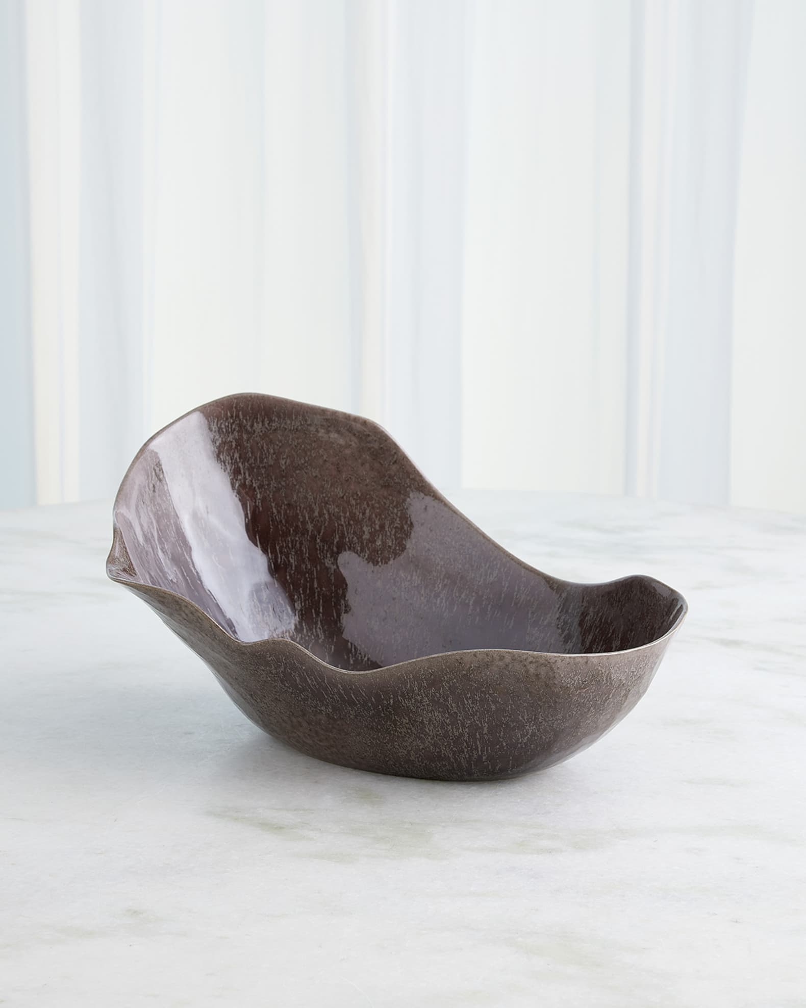 Global Views Horn Ceramic Bowl, Medium | Neiman Marcus