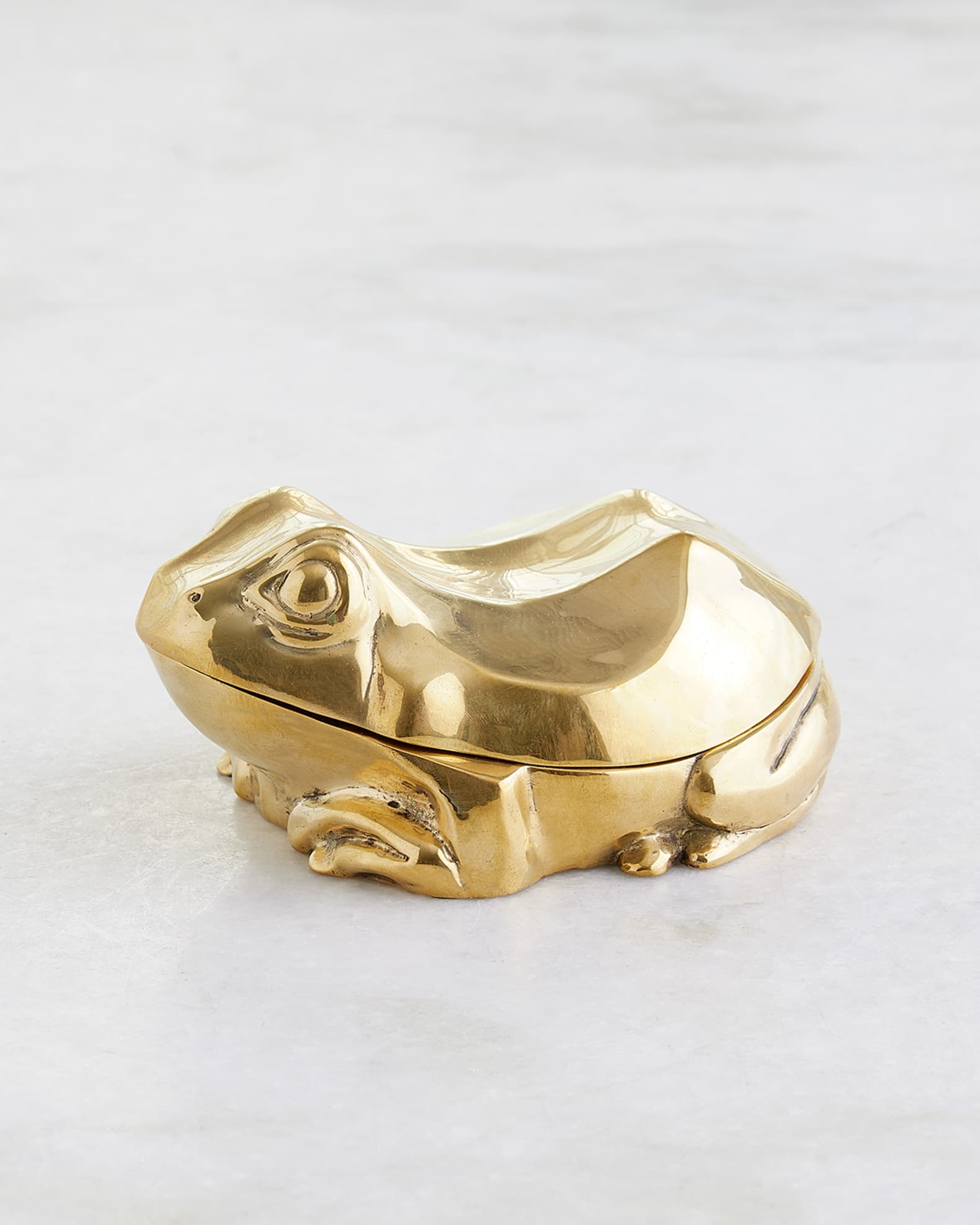 Global Views Solid Brass Frog Box | Neiman Marcus