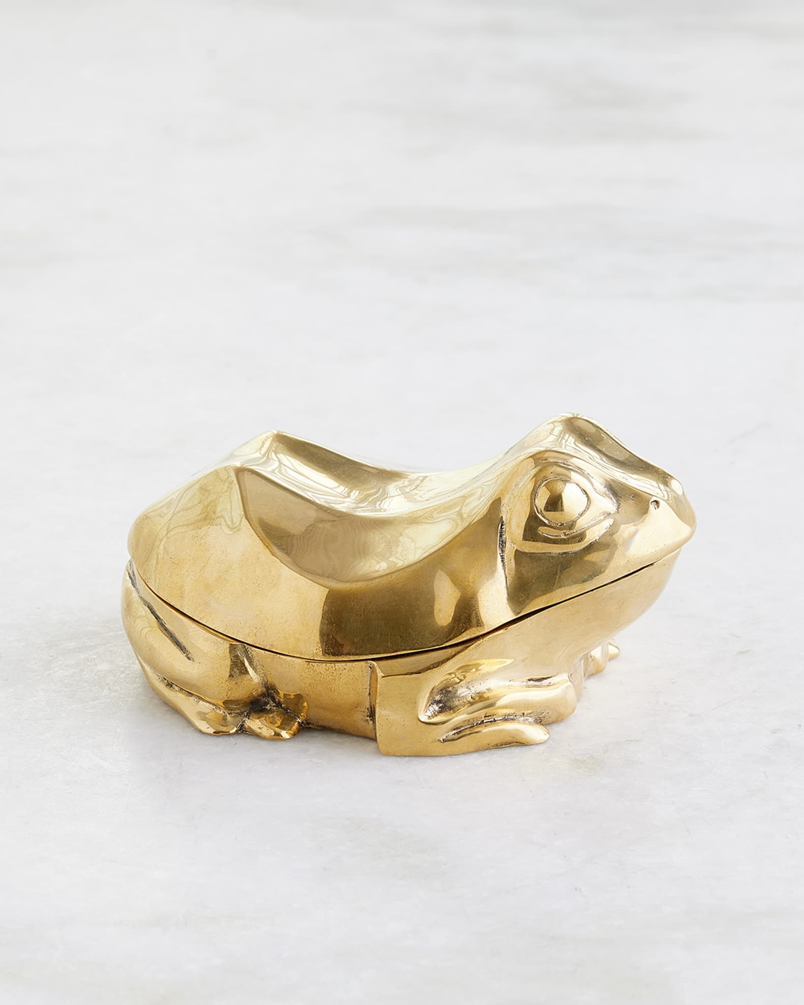 Global Views Solid Brass Frog Box | Neiman Marcus