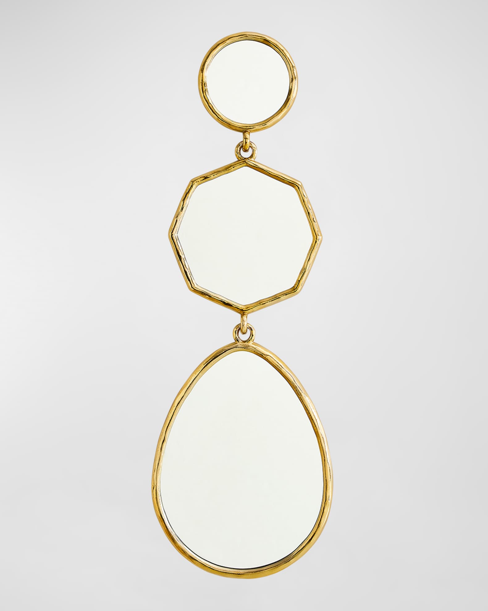 Global Views Shiny Brass Cascade Mirror | Neiman Marcus