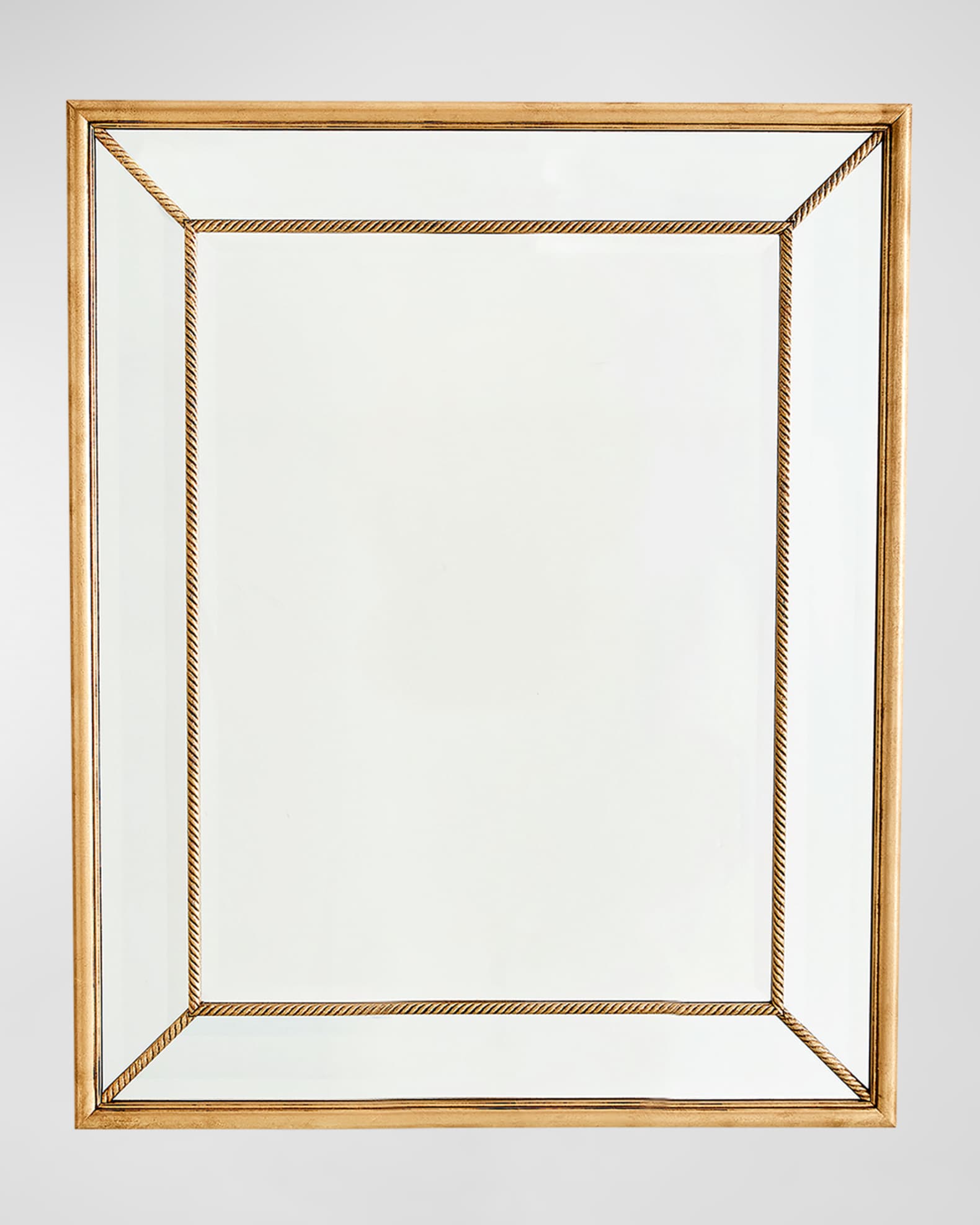 Global Views Gilded Rope Mirror, Gold | Neiman Marcus