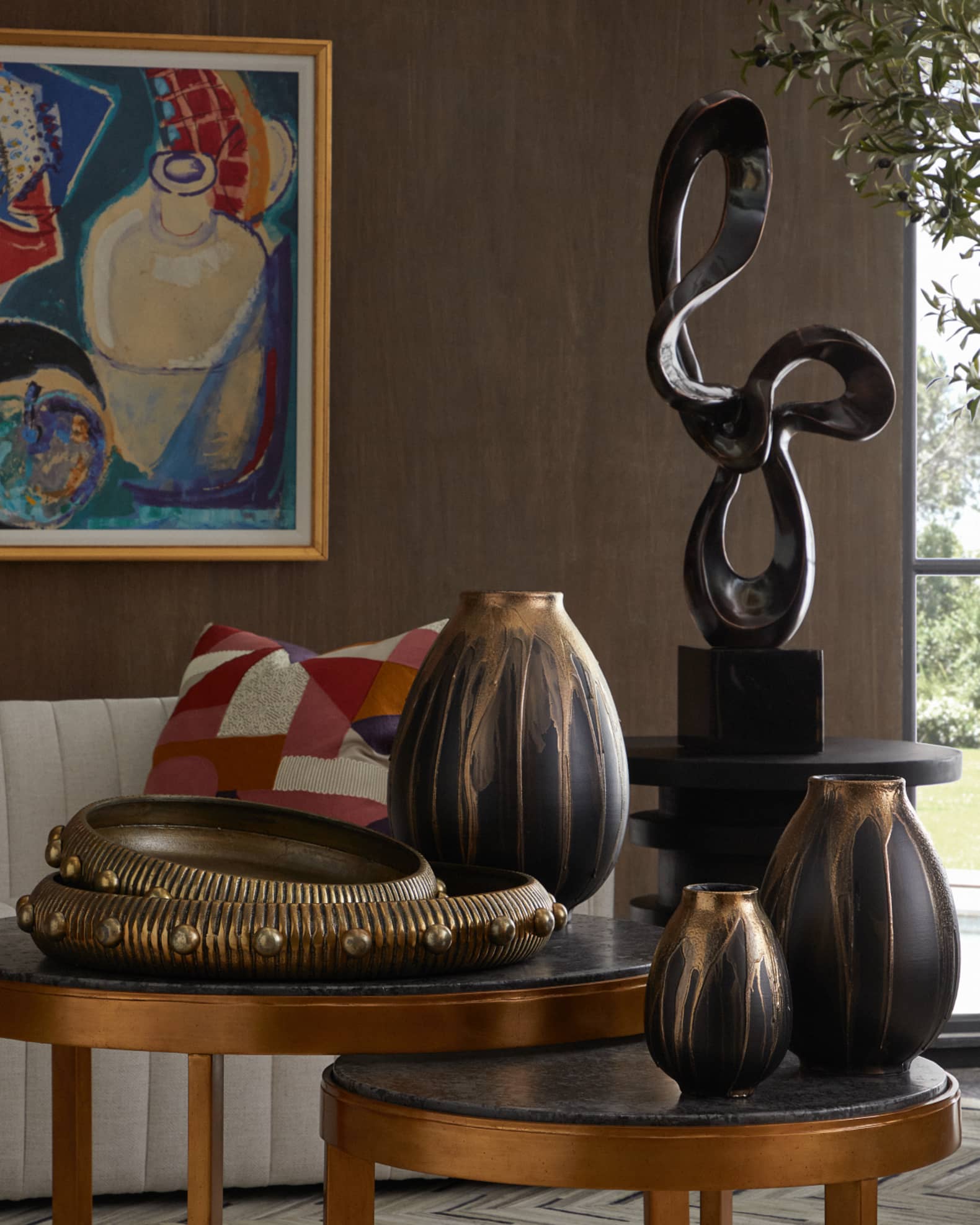 Global Views Cauldron Small Vase, 8" | Neiman Marcus