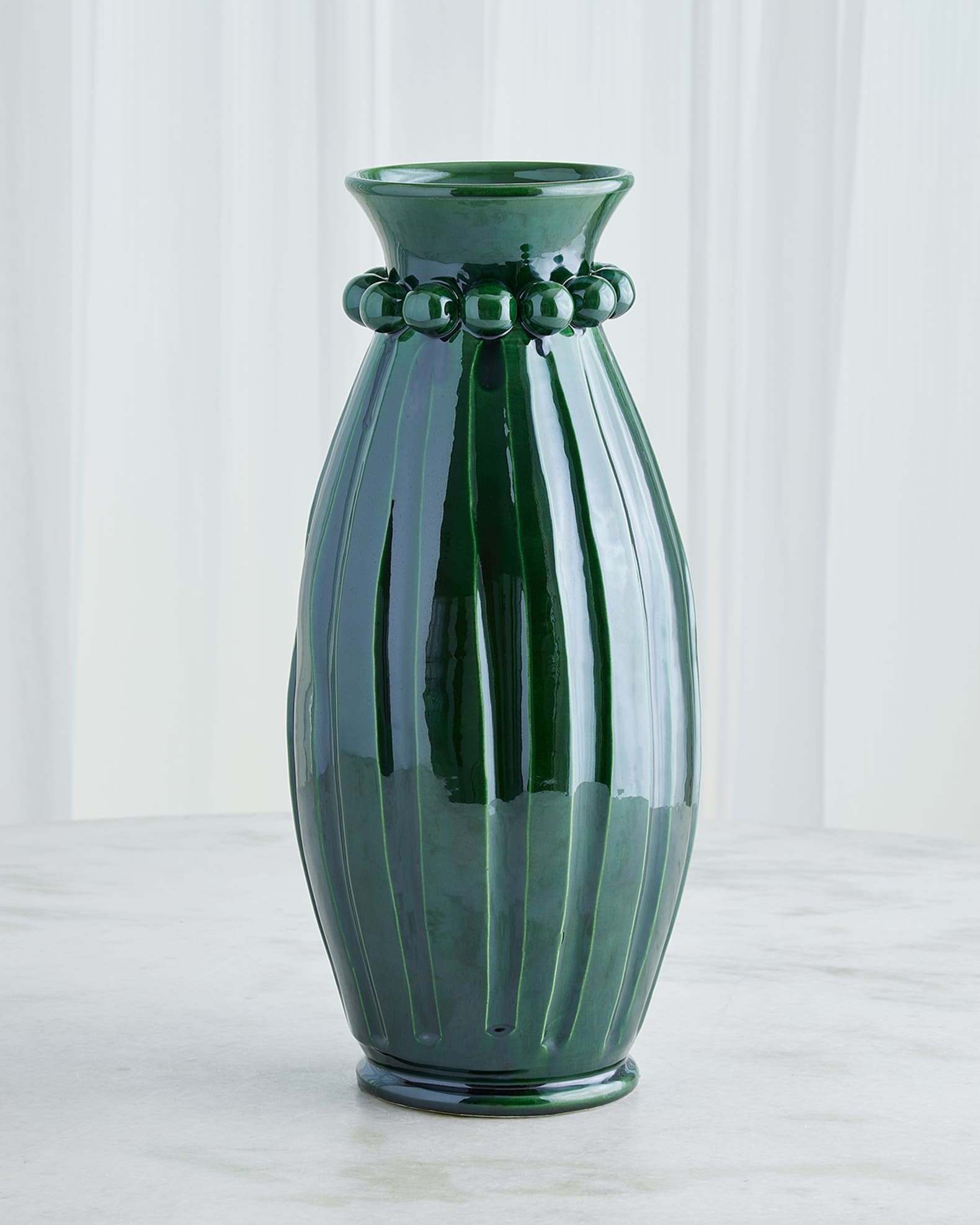 Global Views Emerald Tall Pearl Vase | Neiman Marcus