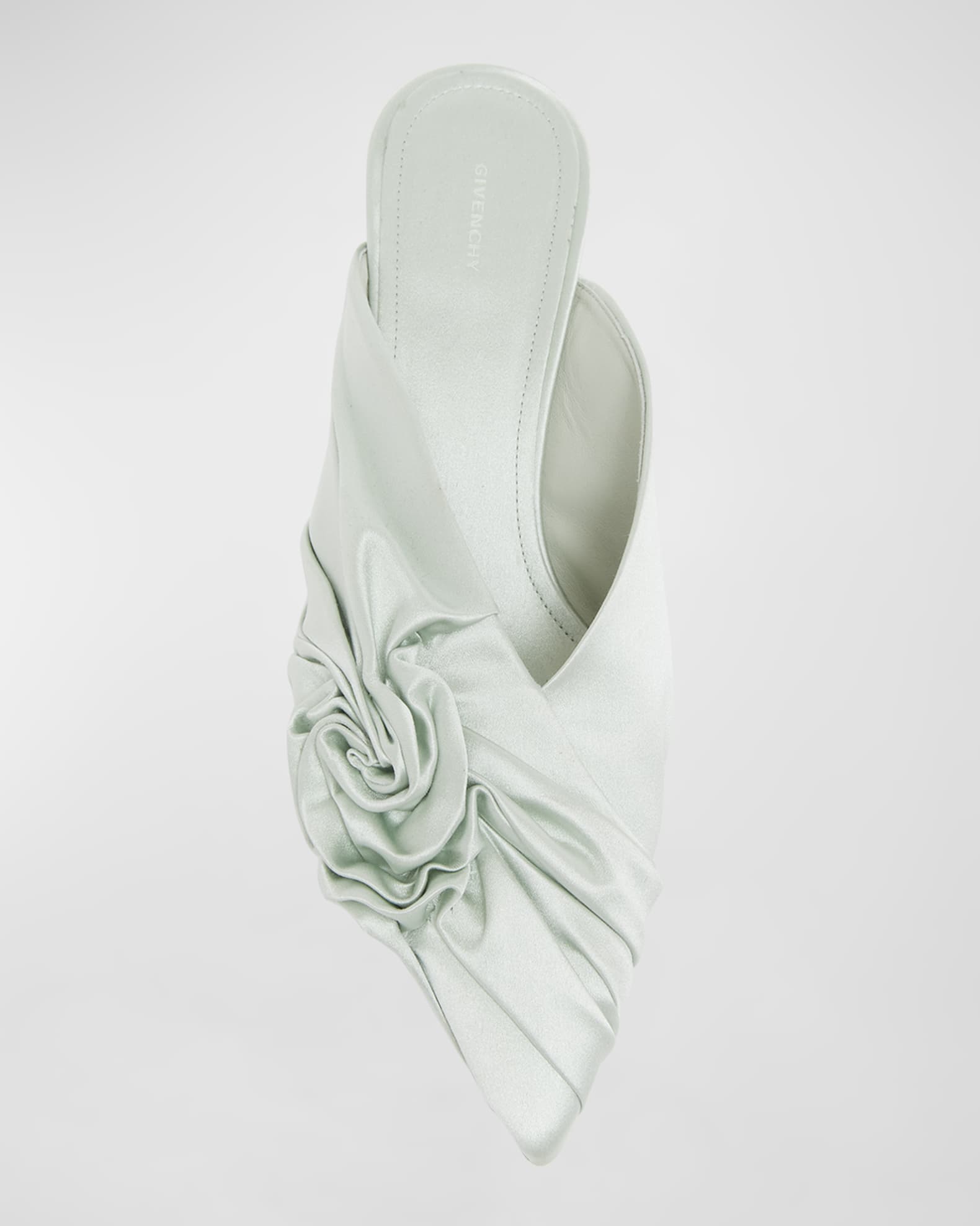 Givenchy Show Twist Silk Kitten-Heel Mules | Neiman Marcus
