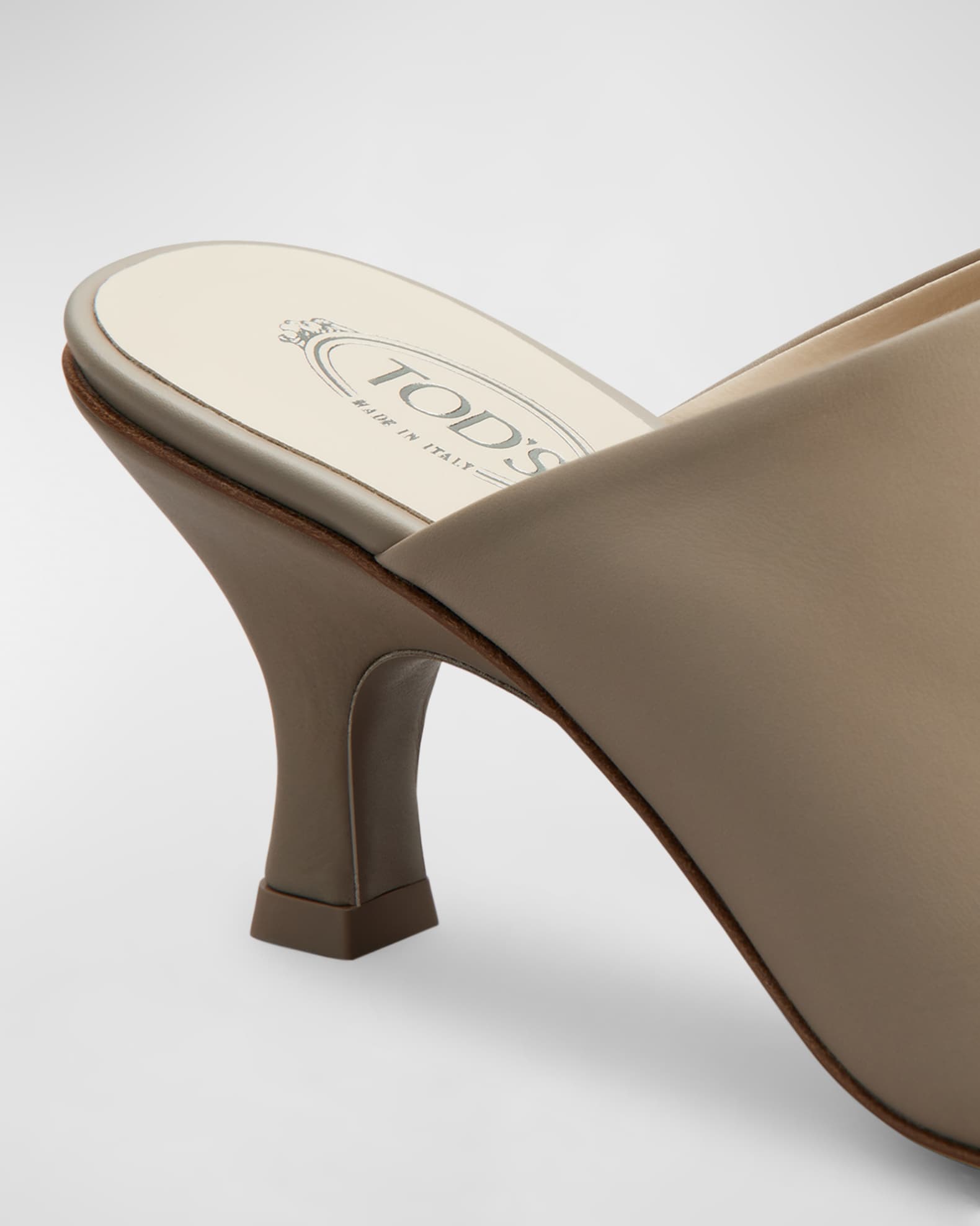 Tod's Leather Slide Mules | Neiman Marcus