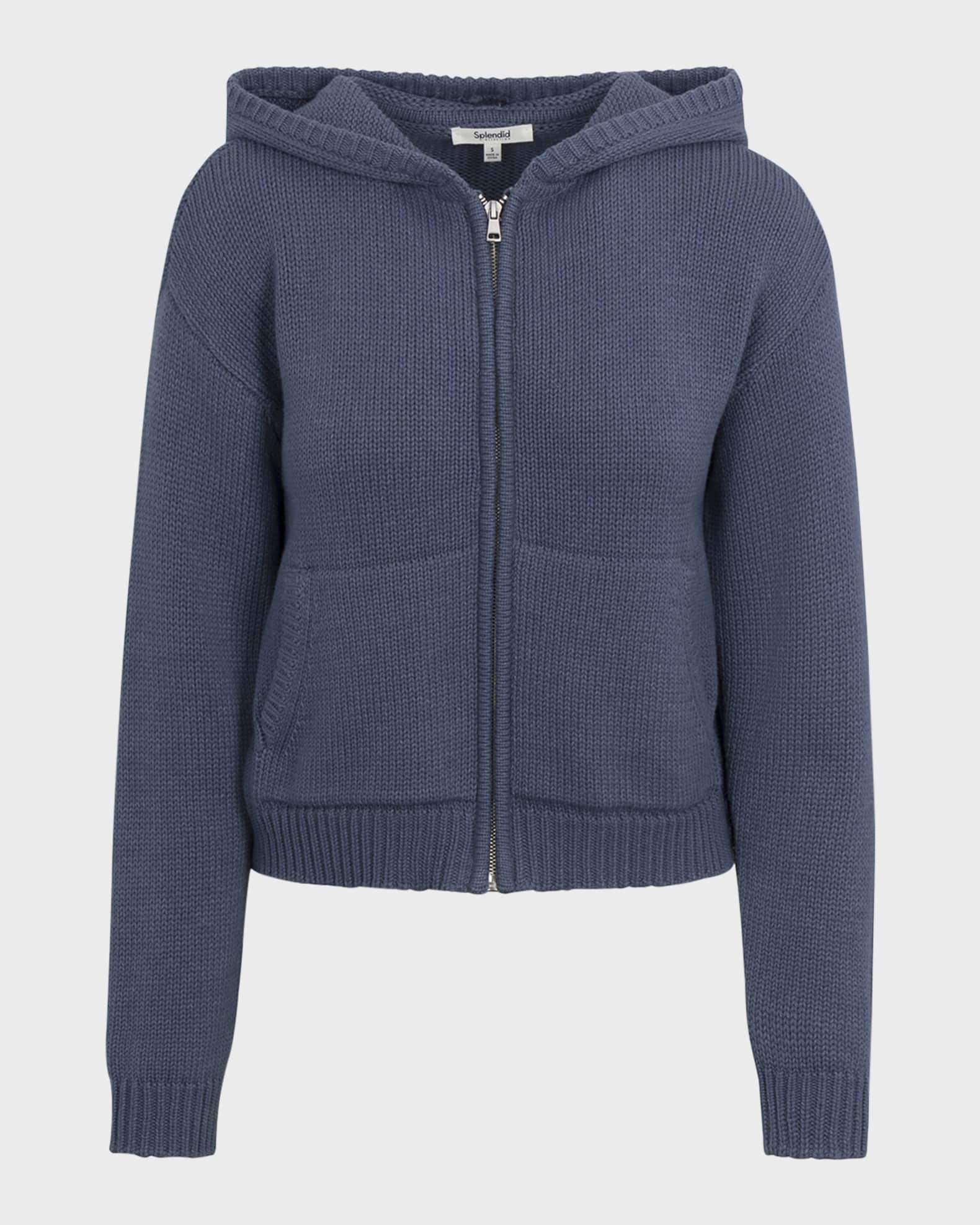 Splendid Vero Zip-Front Sweater Hoodie | Neiman Marcus