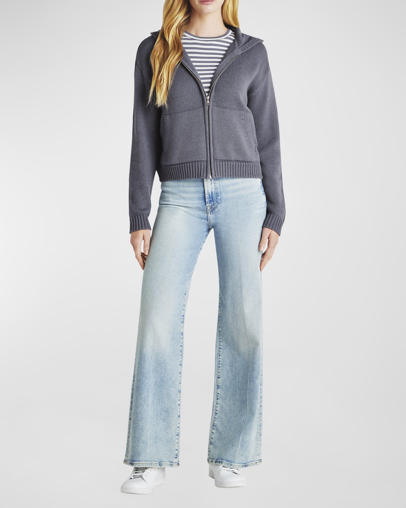Splendid Vero Zip-Front Sweater Hoodie | Neiman Marcus