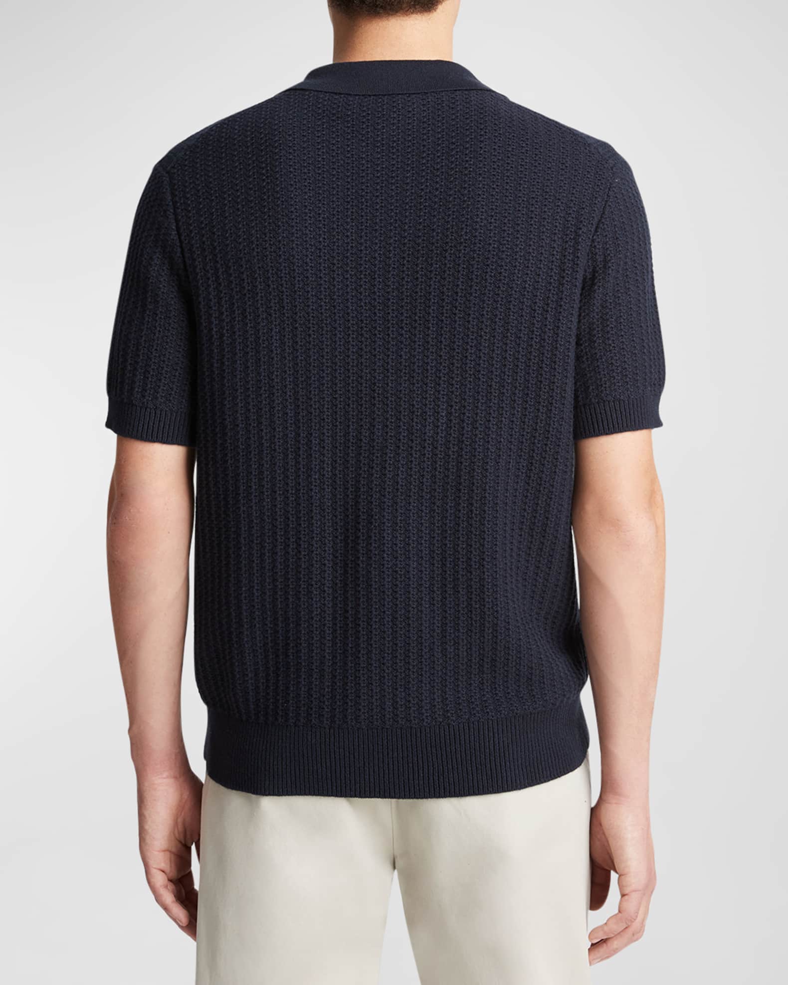 Vince Men's Crafted Rib Johnny Collar Shirt | Neiman Marcus