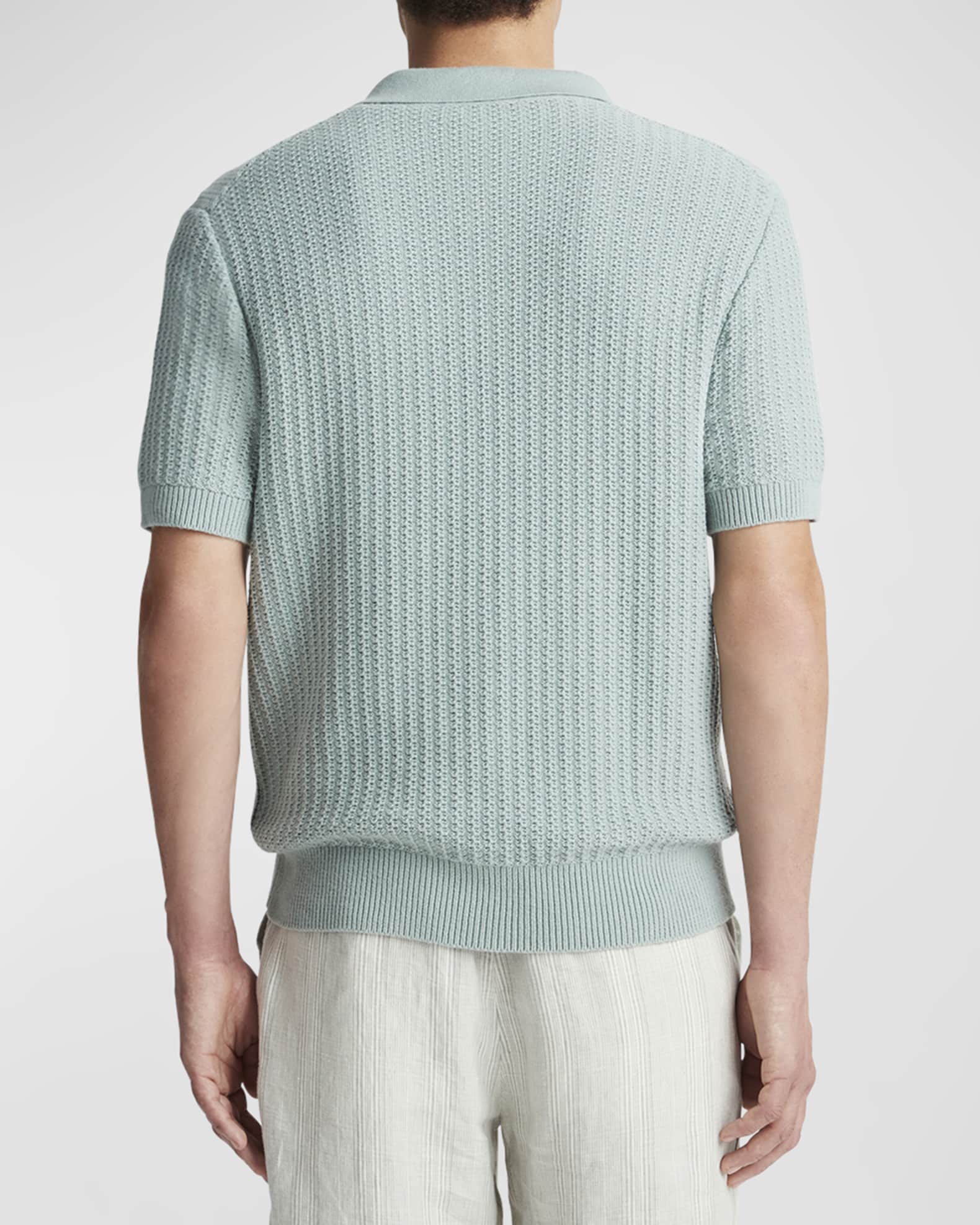 Vince Men's Crafted Rib Johnny Collar Shirt | Neiman Marcus