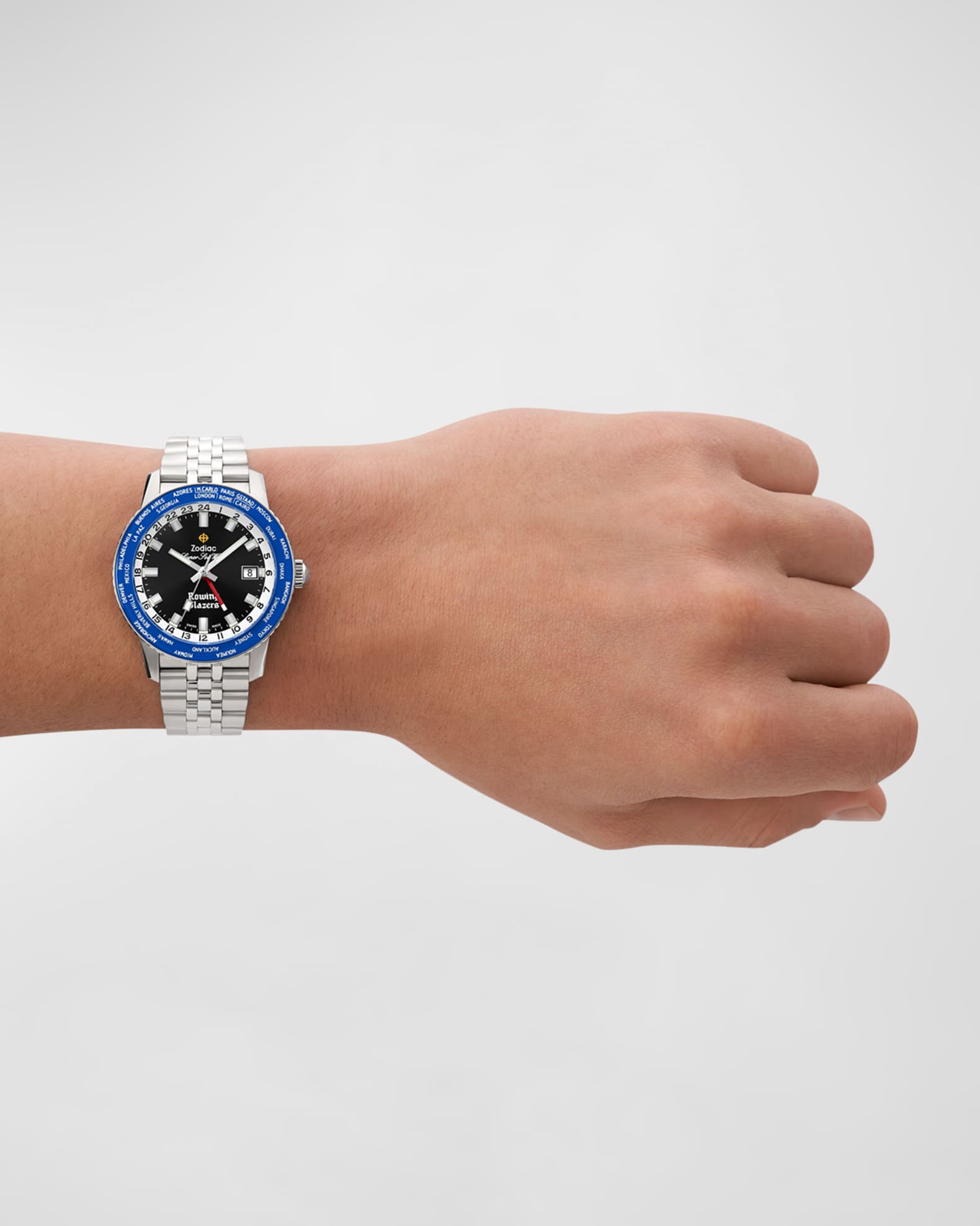 ZODIAC x Rowing Blazers Men's Super Sea Wolf World Time GMT Automatic ...