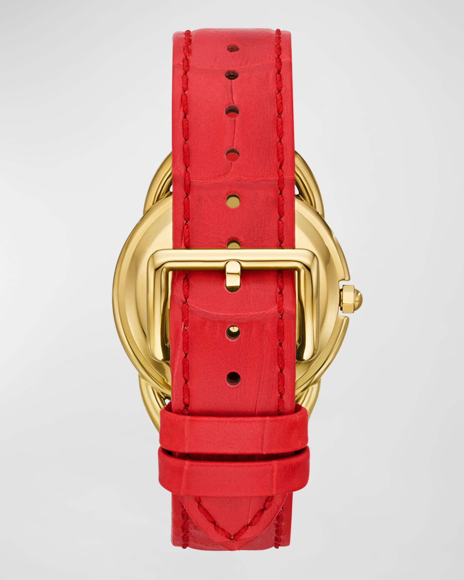 Tory Burch Miller Moon Watch with Leather Strap | Neiman Marcus