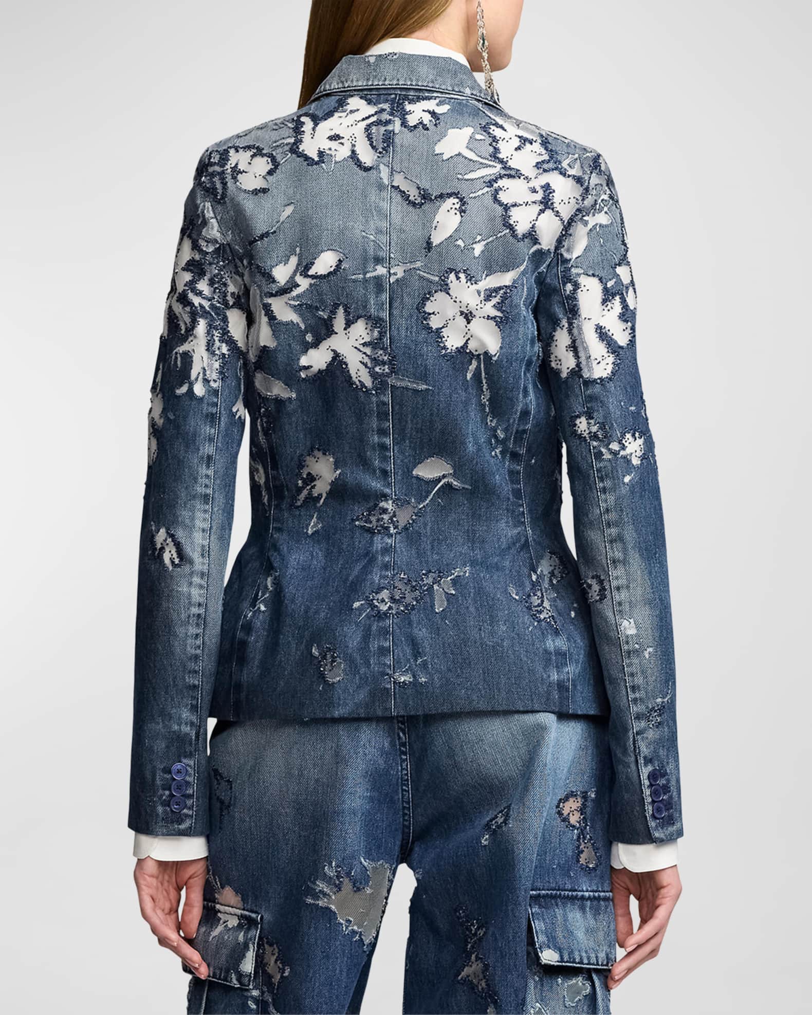 Ralph Lauren Collection Holt Embellished Devoré Jacket | Neiman Marcus