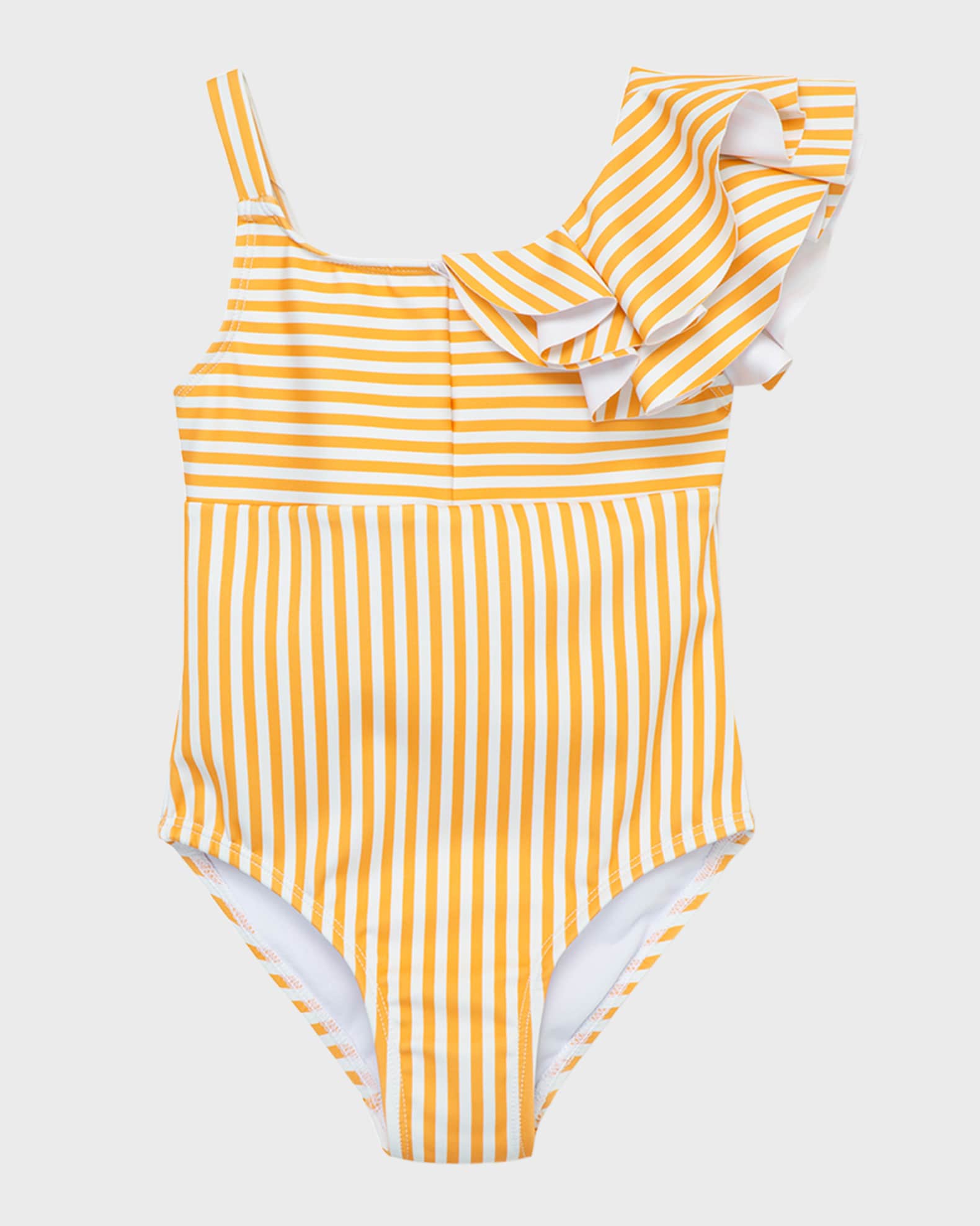 Habitual Girl's Rumba Glow Striped One-Piece Swimsuit, Size 2-6 ...
