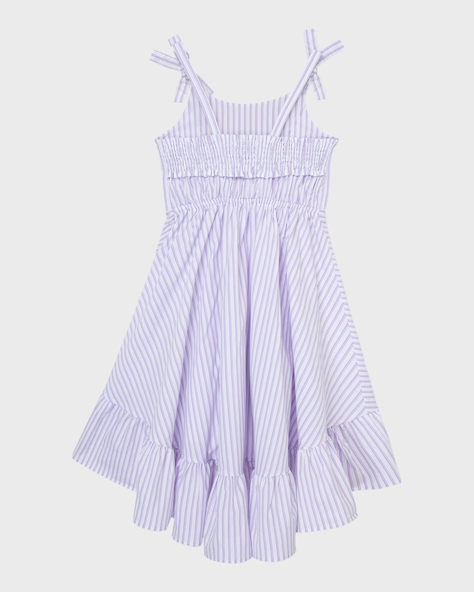 Habitual Girl's Striped Ruffle High-Low Dress, Size 7-16 | Neiman Marcus