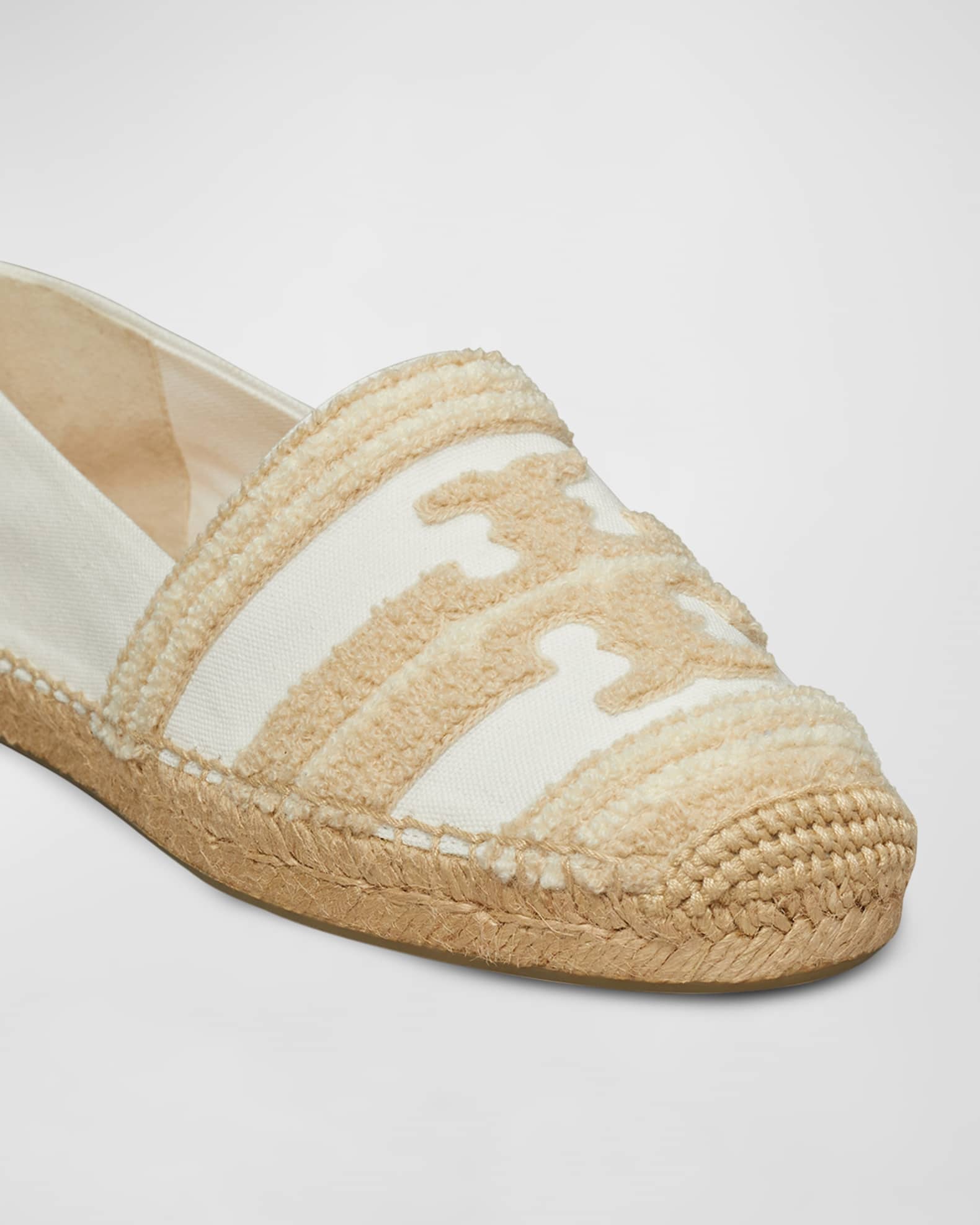 Tory Burch Double T Cotton Espadrilles | Neiman Marcus