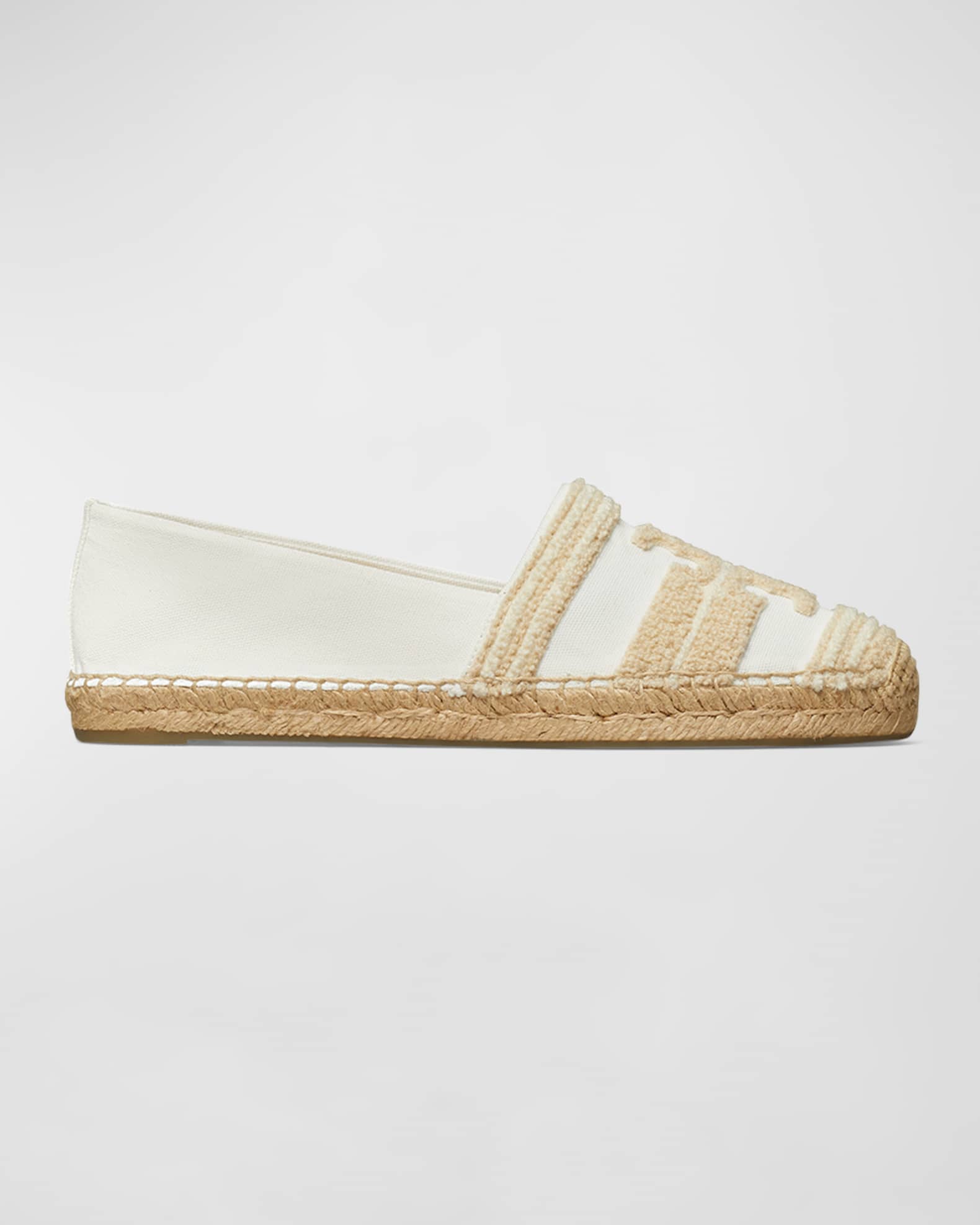 Tory Burch Double T Cotton Espadrilles | Neiman Marcus