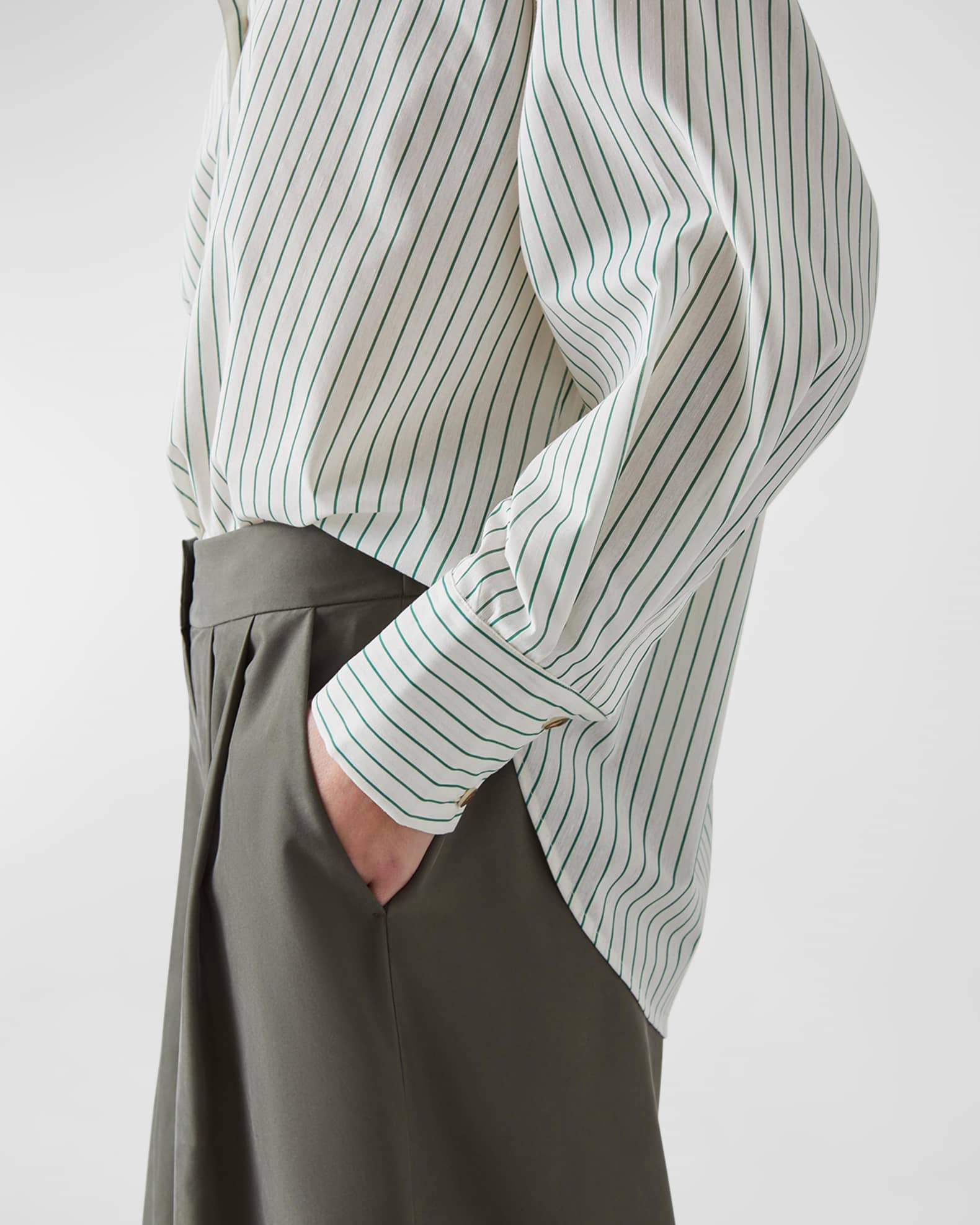 LK Bennett Bextor Oversized Striped Shirt | Neiman Marcus