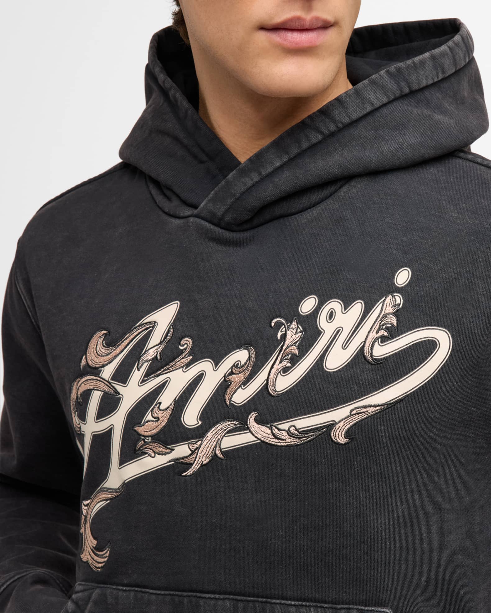 Amiri Men's Filigree Logo Hoodie | Neiman Marcus