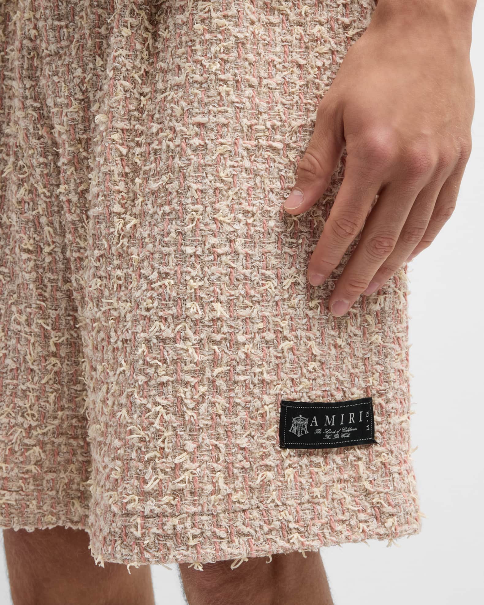 Amiri Men's Boucle Tweed Skater Shorts | Neiman Marcus