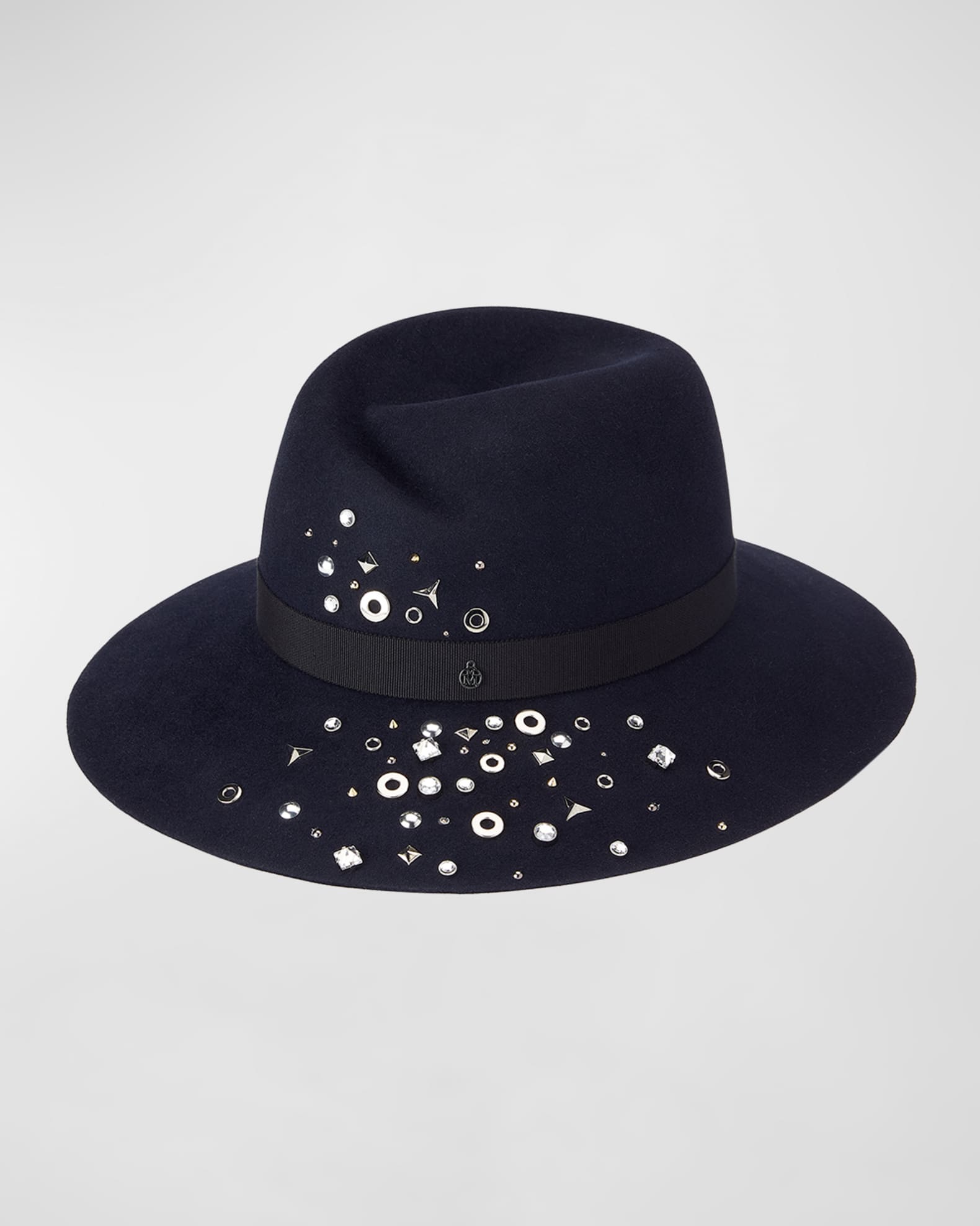 Maison Michel Virginie Starlight Studded Felt Fedora | Neiman Marcus