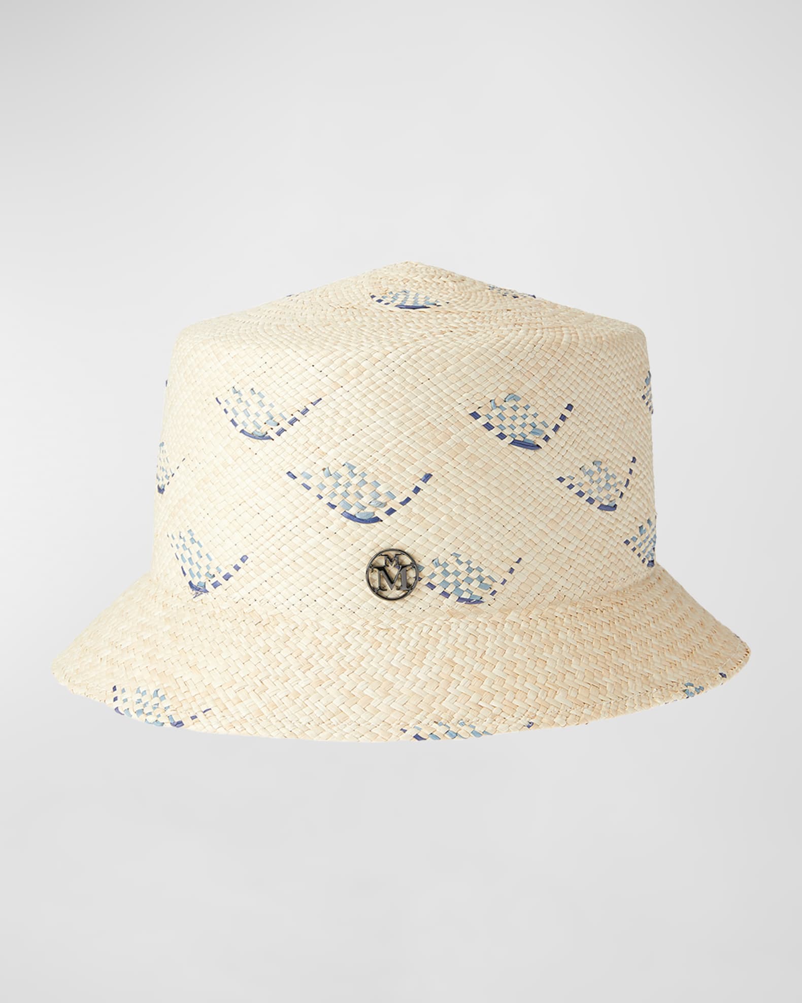 Maison Michel Arsene Floral Brisa Straw Bucket Hat | Neiman Marcus