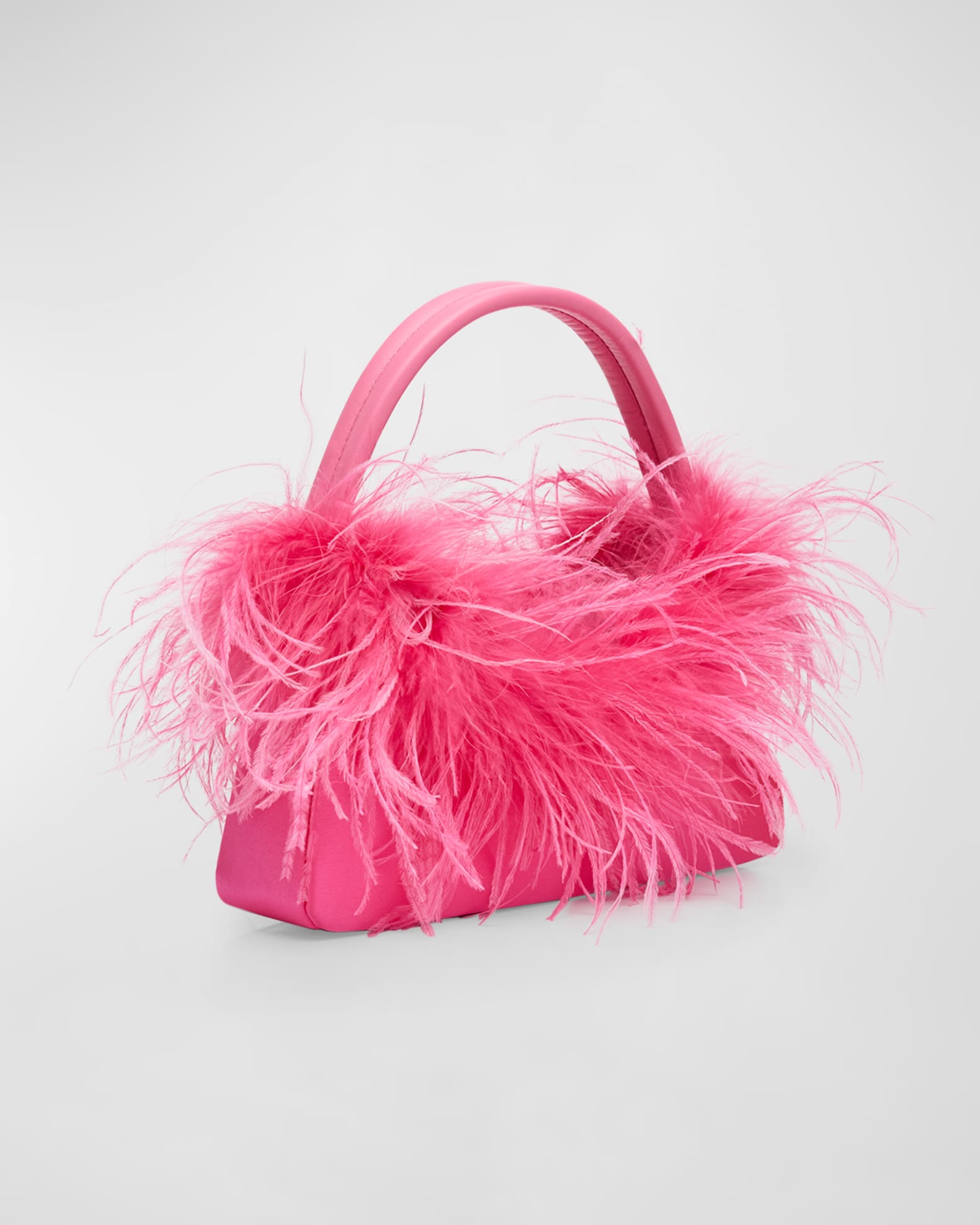 Sophia Webster Dusty Mini Faux Feather Hobo Bag | Neiman Marcus