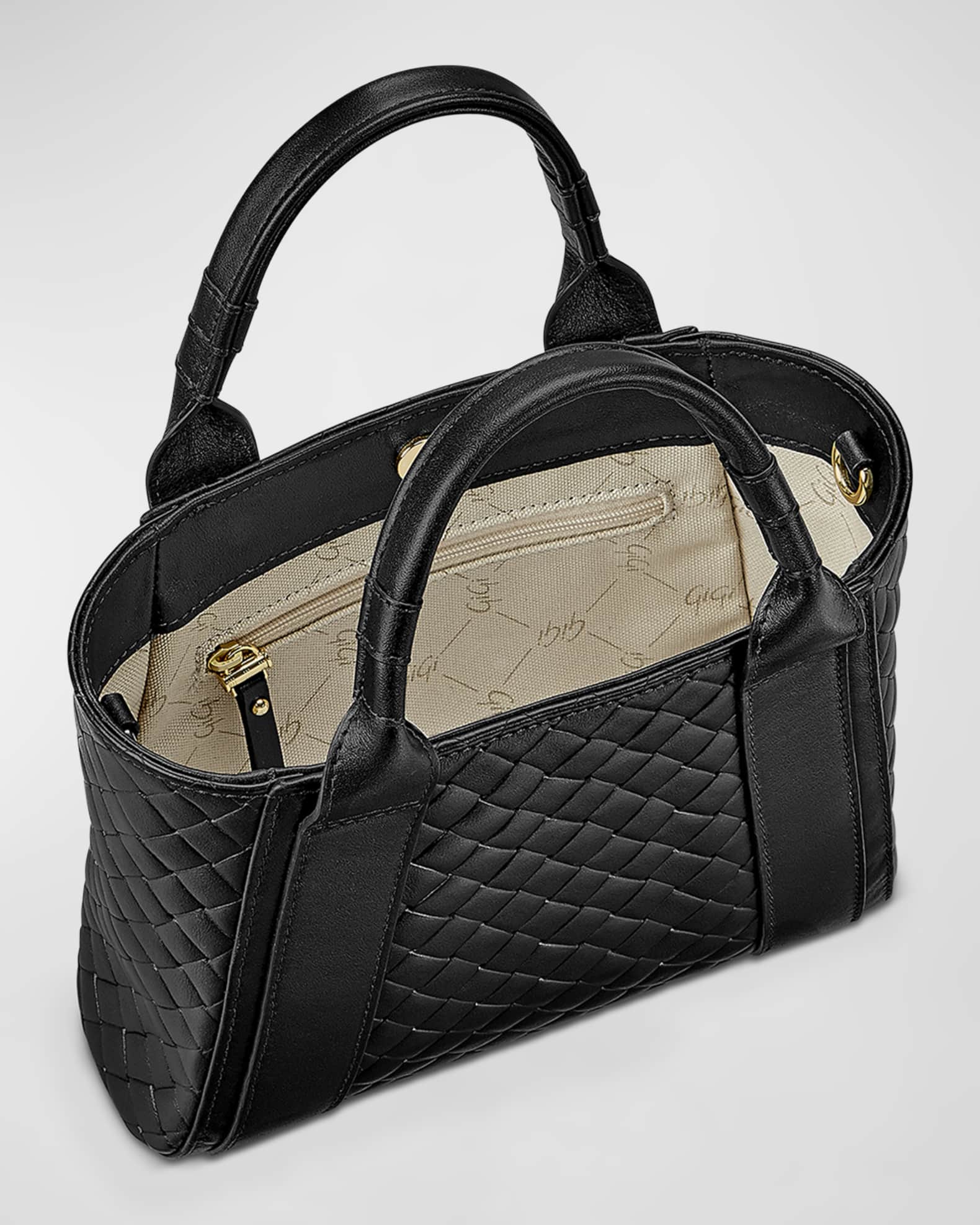 Gigi New York Dylan Mini Woven Leather Tote Bag | Neiman Marcus