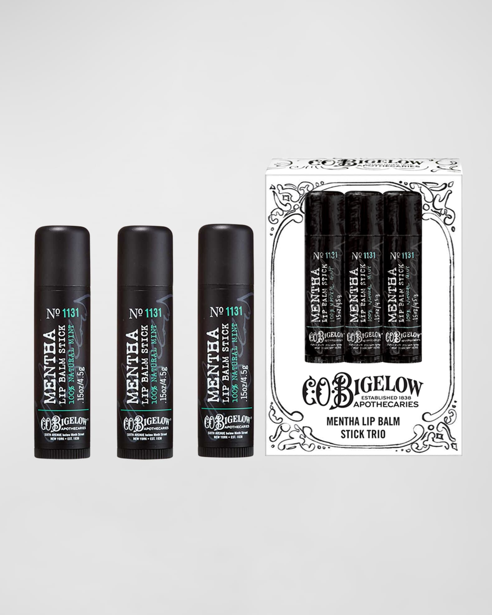 C.O. Bigelow Mentha Lip Balm Stick Trio Box Set | Neiman Marcus