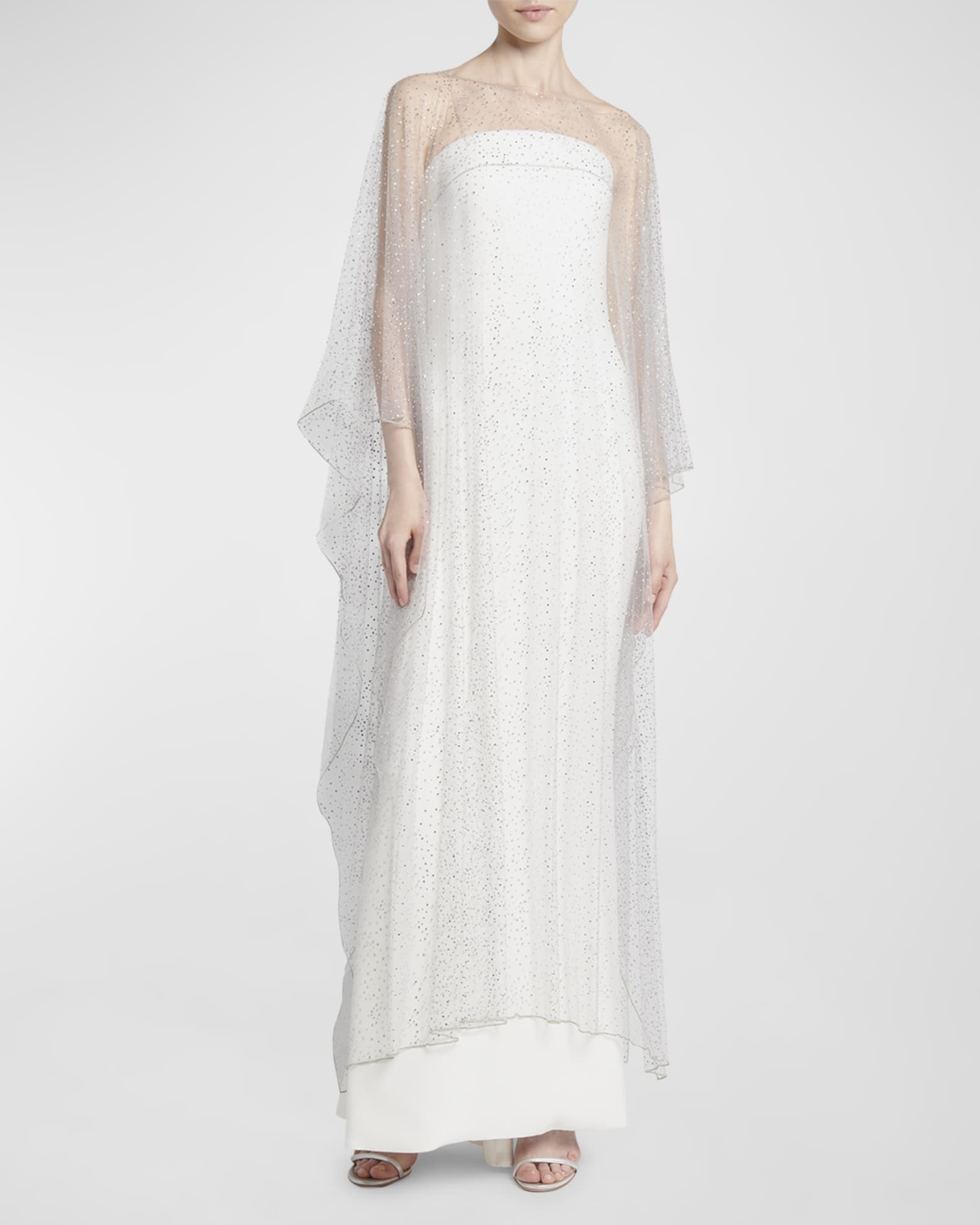 Giorgio Armani Crystal Tulle Cape | Neiman Marcus