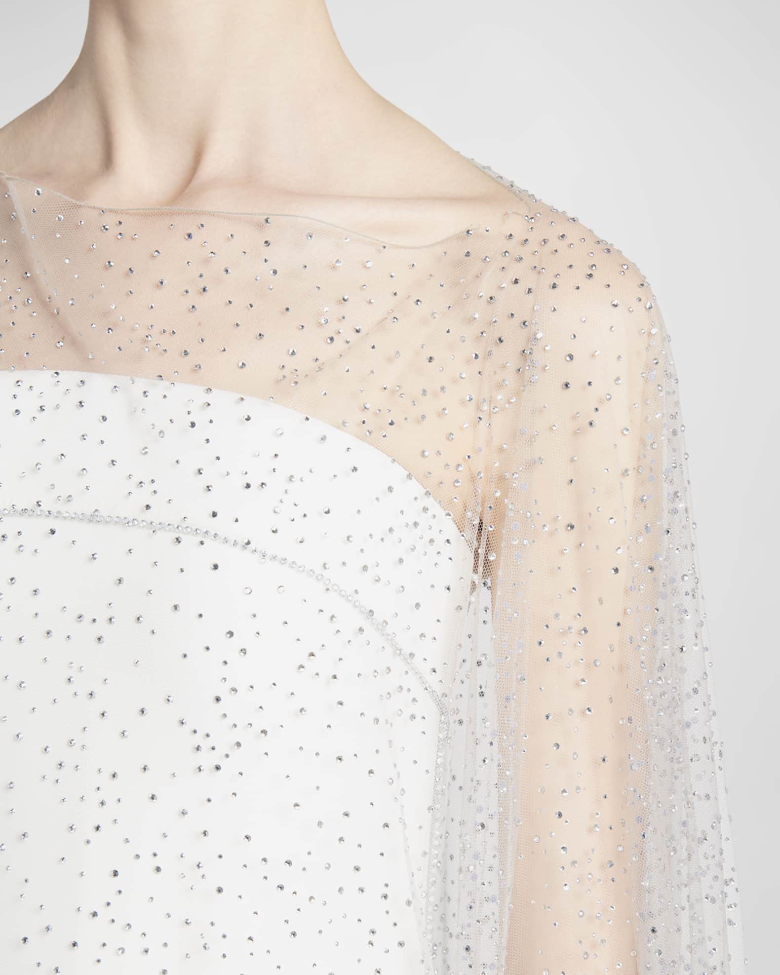 Giorgio Armani Crystal Tulle Cape | Neiman Marcus