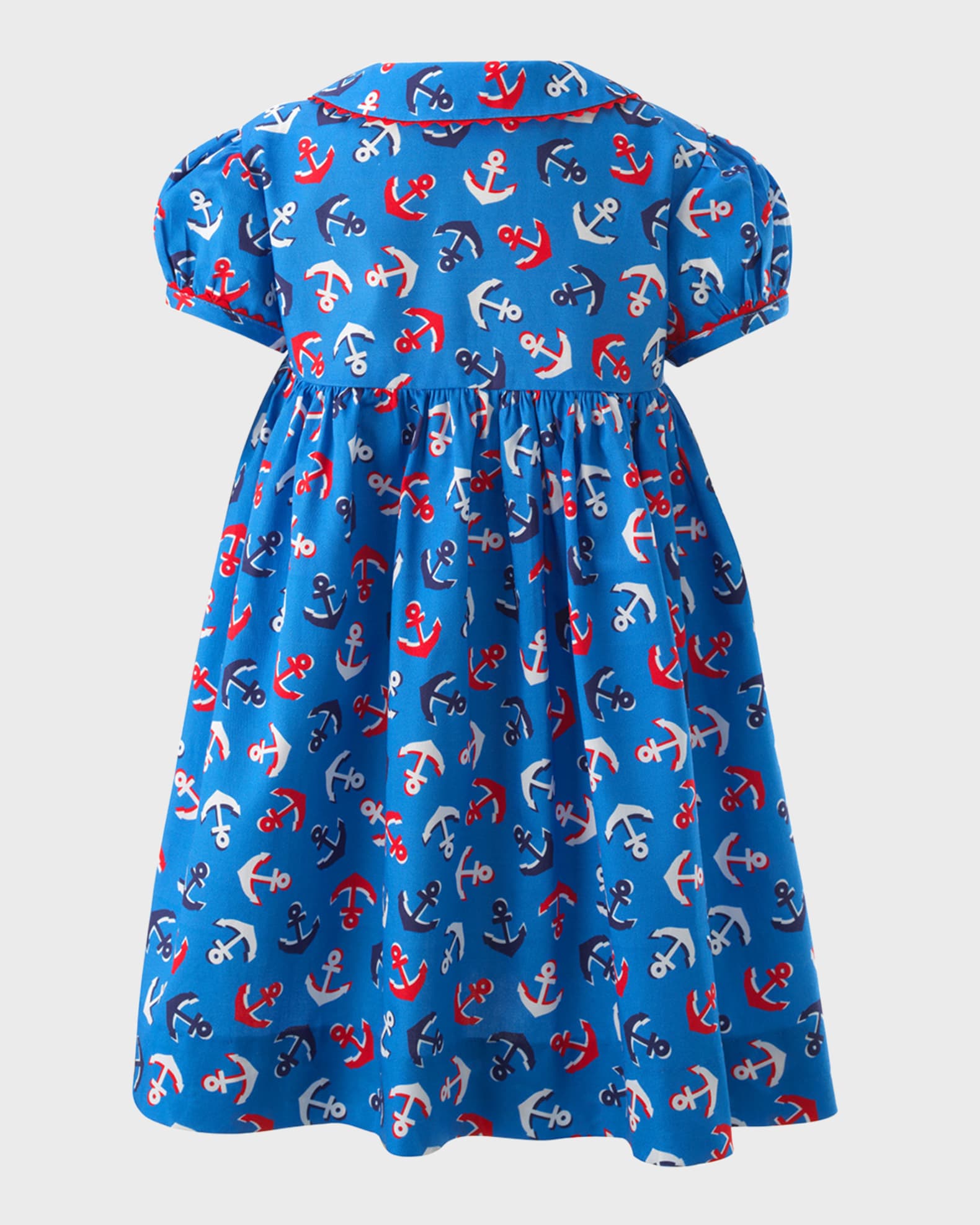 Rachel Riley Girl's Anchor-Print Button-Front Dress with Bloomers, Size ...