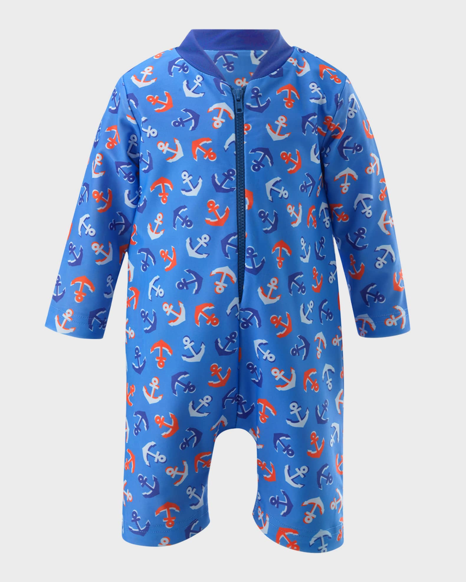 Rachel Riley Kid's Anchor-Print Zip-Front Rash Guard, Size 6M-24M ...