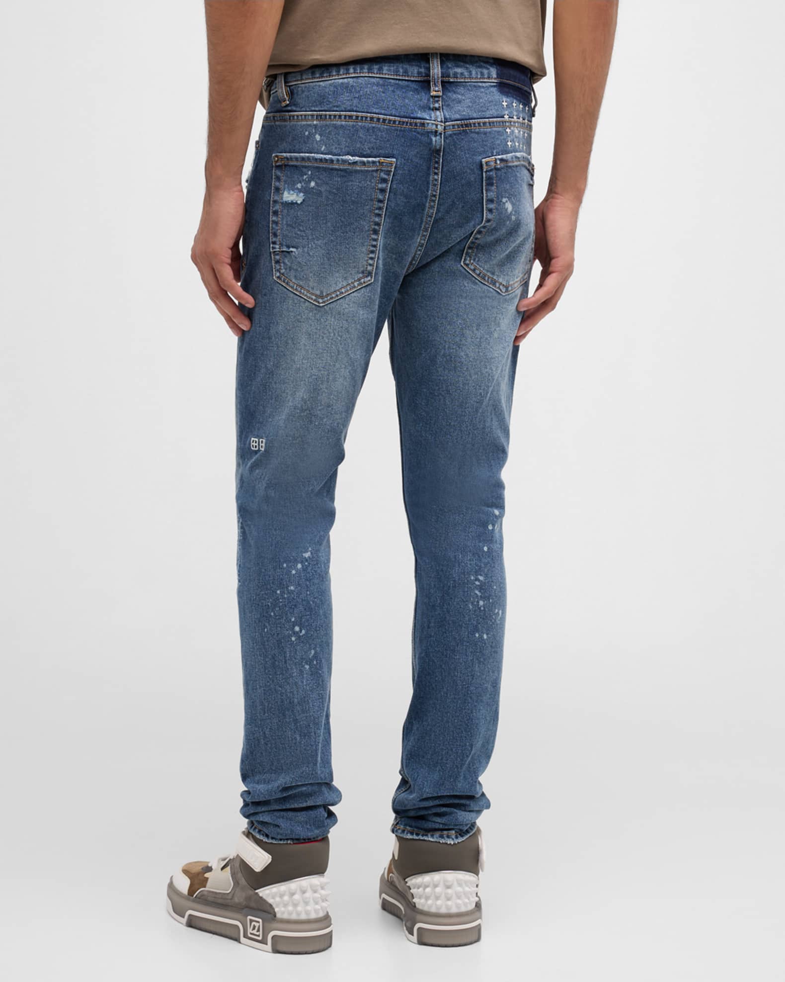 Ksubi Men's Van Winkle Kulture Trashed Skinny Jeans | Neiman Marcus