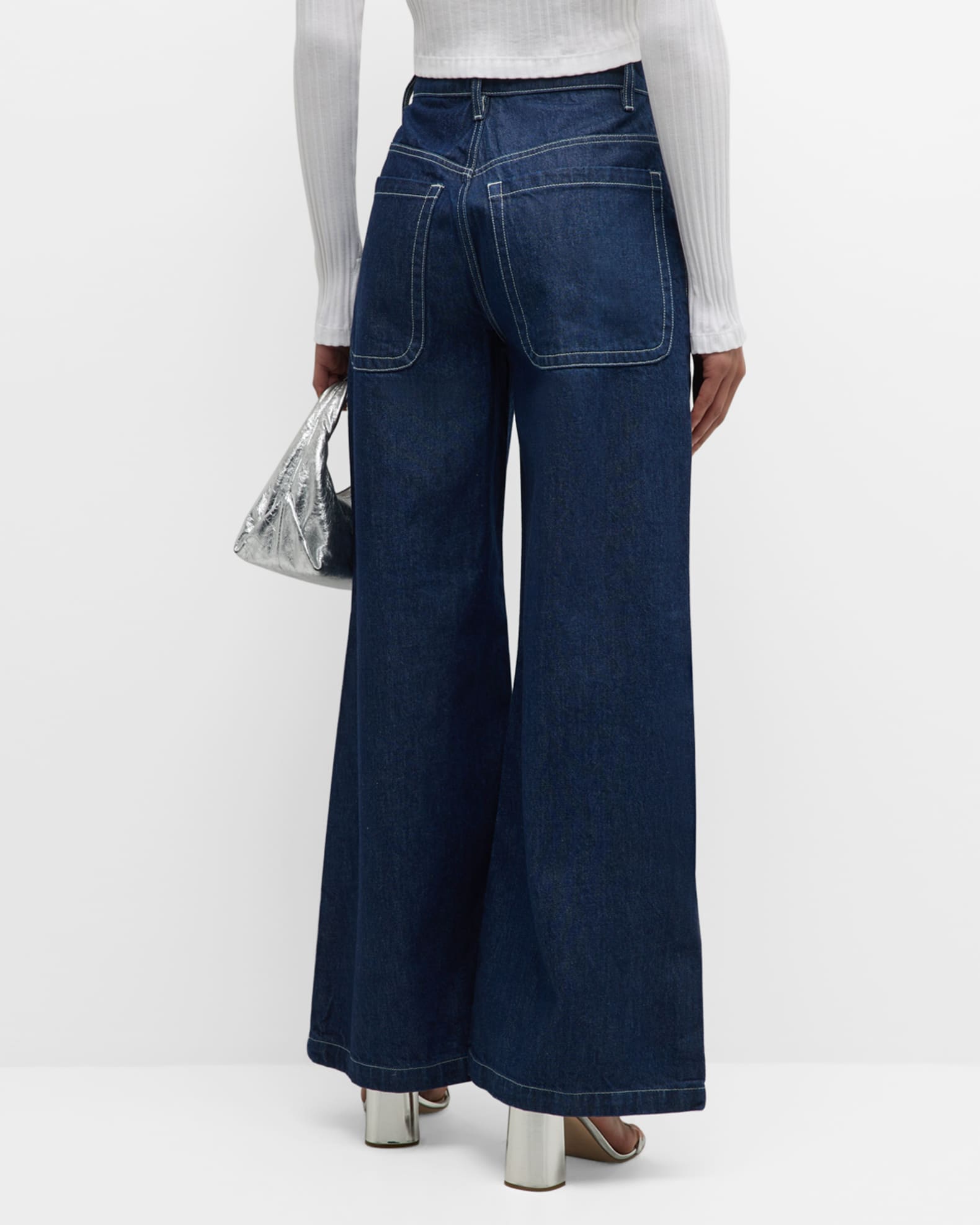 FRAME The Skater Wide-Leg Jeans | Neiman Marcus