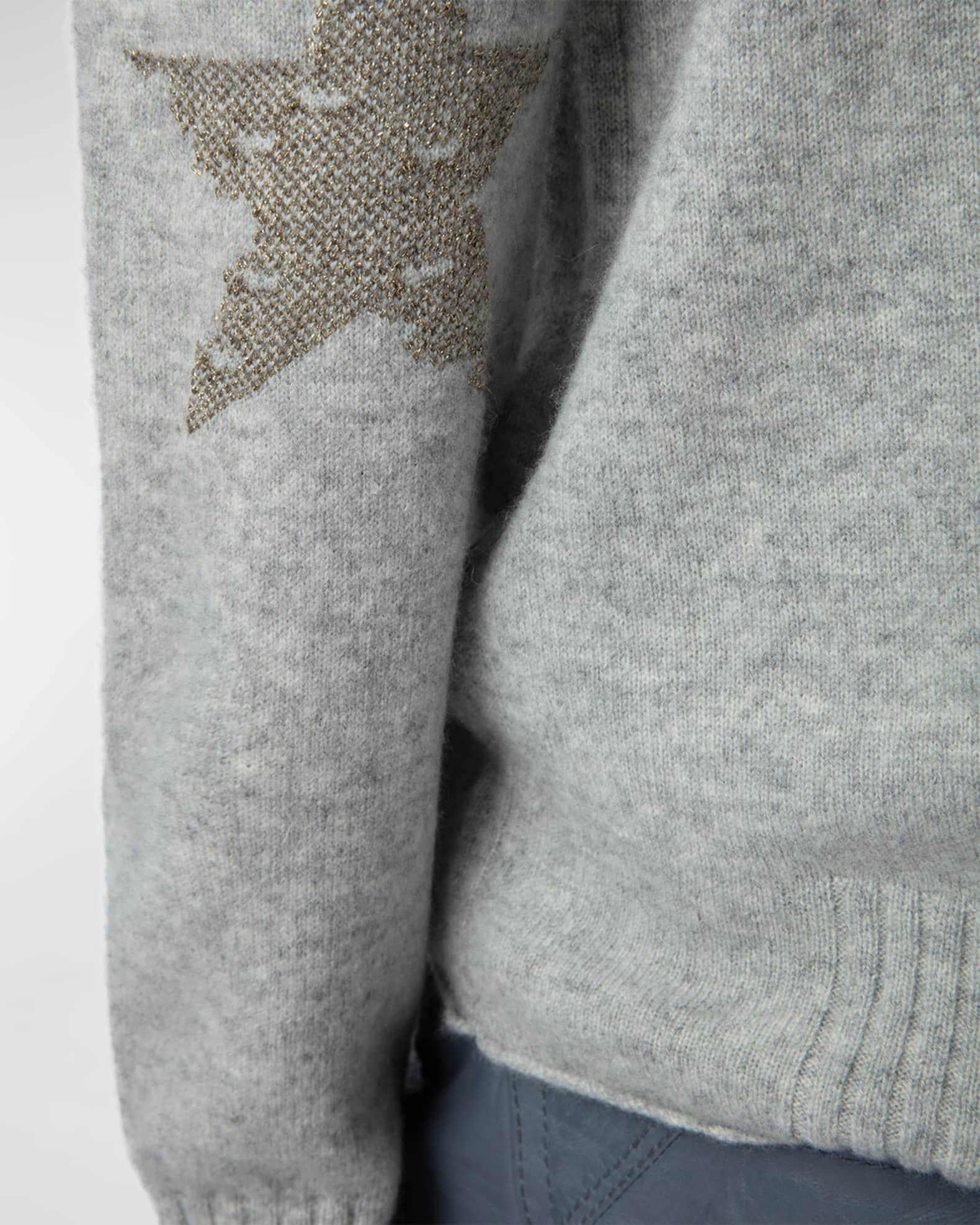 Zadig & Voltaire Cici Star Patch Cashmere Sweater | Neiman Marcus