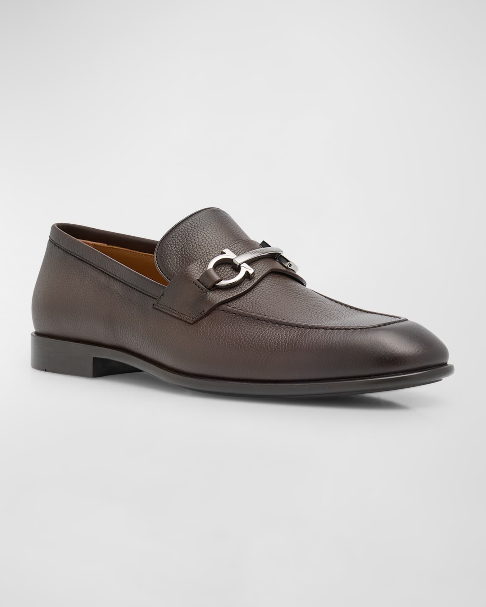 Ferragamo Men's Foster Gancini Bit Loafers | Neiman Marcus